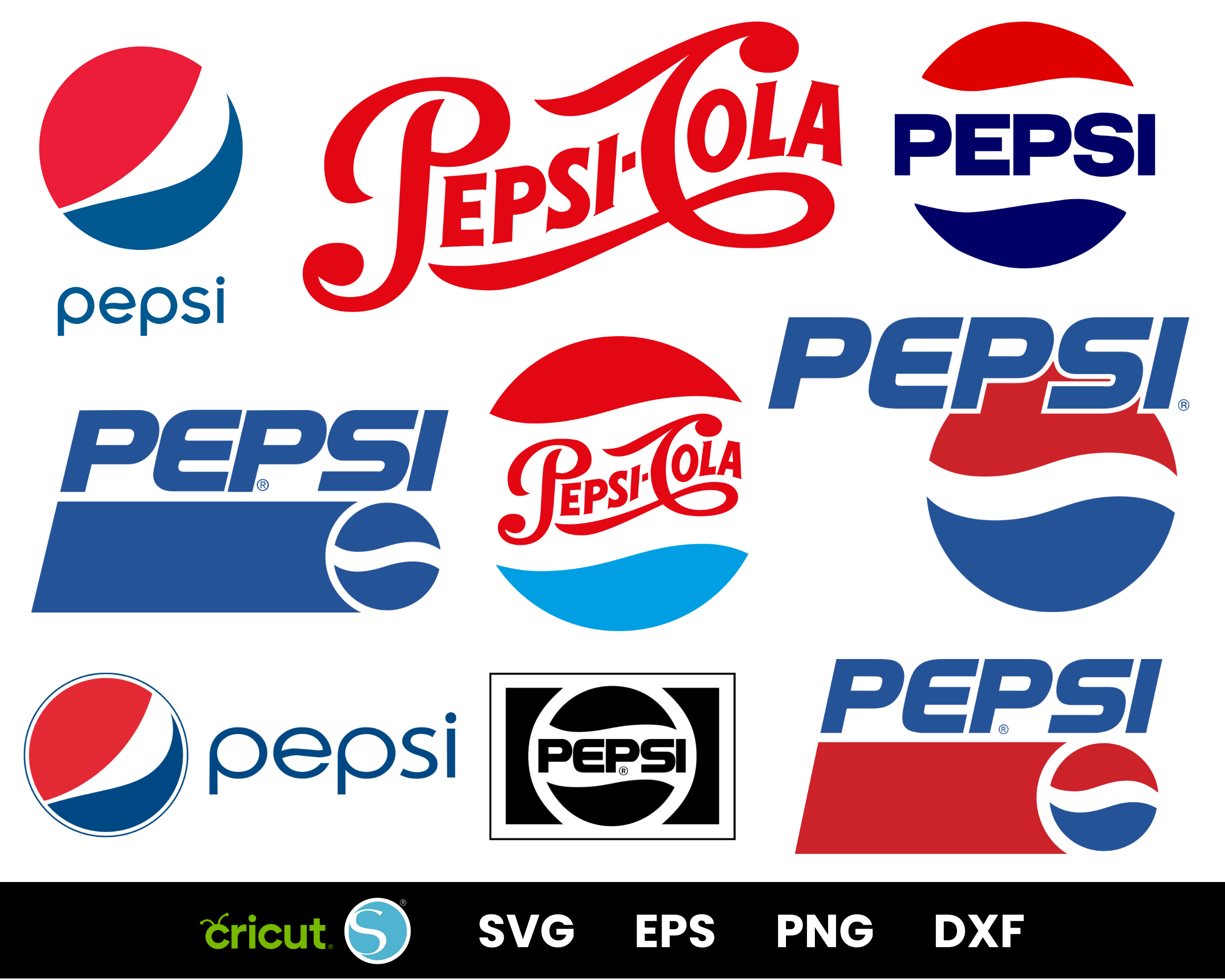 Pepsi svg bundle, Pespi SVG EPS PNG DXF | Inspire Uplift