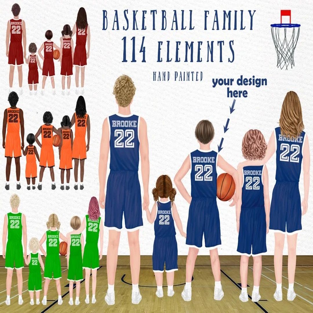 Basketball Family clipart: "BASKETBALL CLIPART" Basketball g | Inspire ...