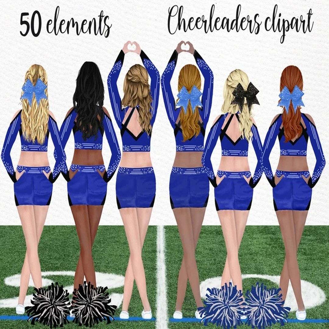 Cheerleaders Clipart: "GIRLS CLIPART" Watercolor Girls Best | Inspire ...