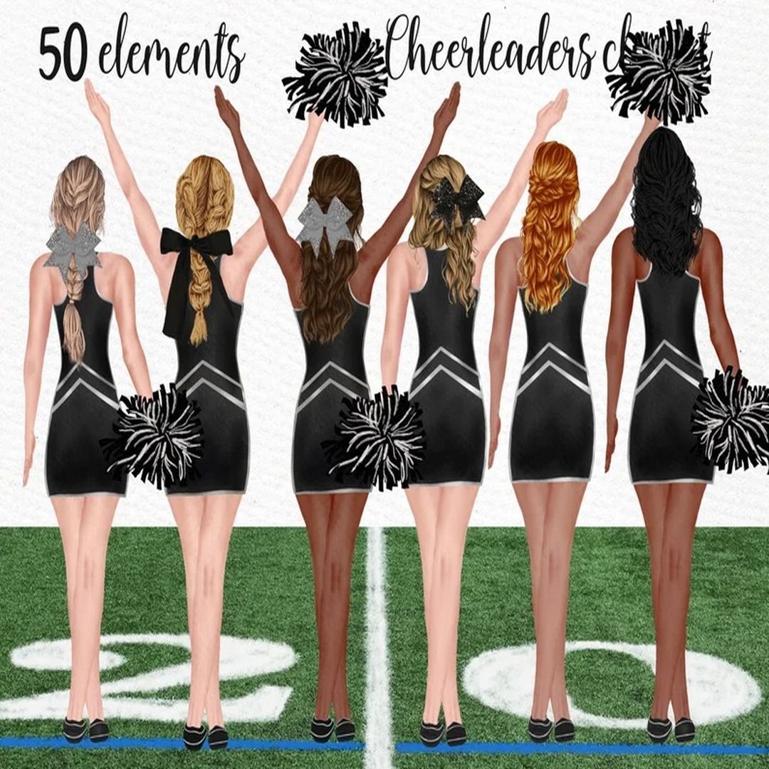 Cheerleaders Clipart: "GIRLS CLIPART" Watercolor Girls Best | Inspire ...