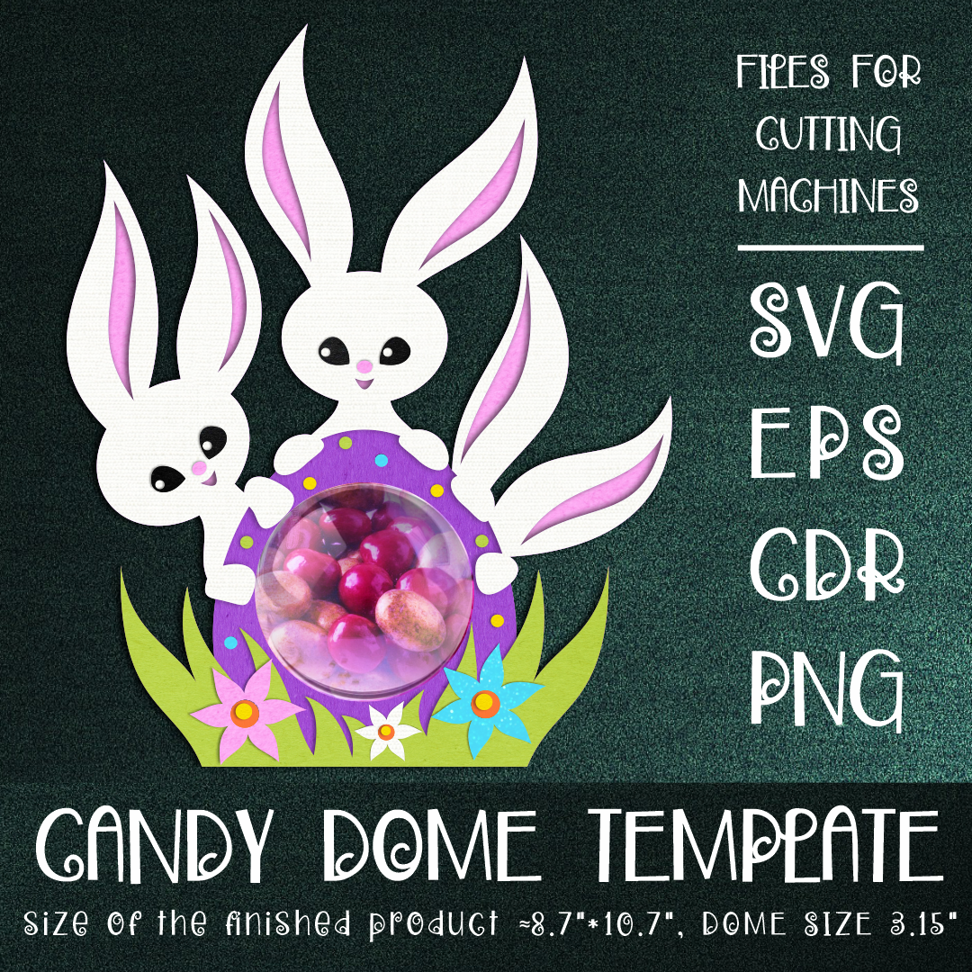 Easter Bunnies | Candy Dome Template - Inspire Uplift