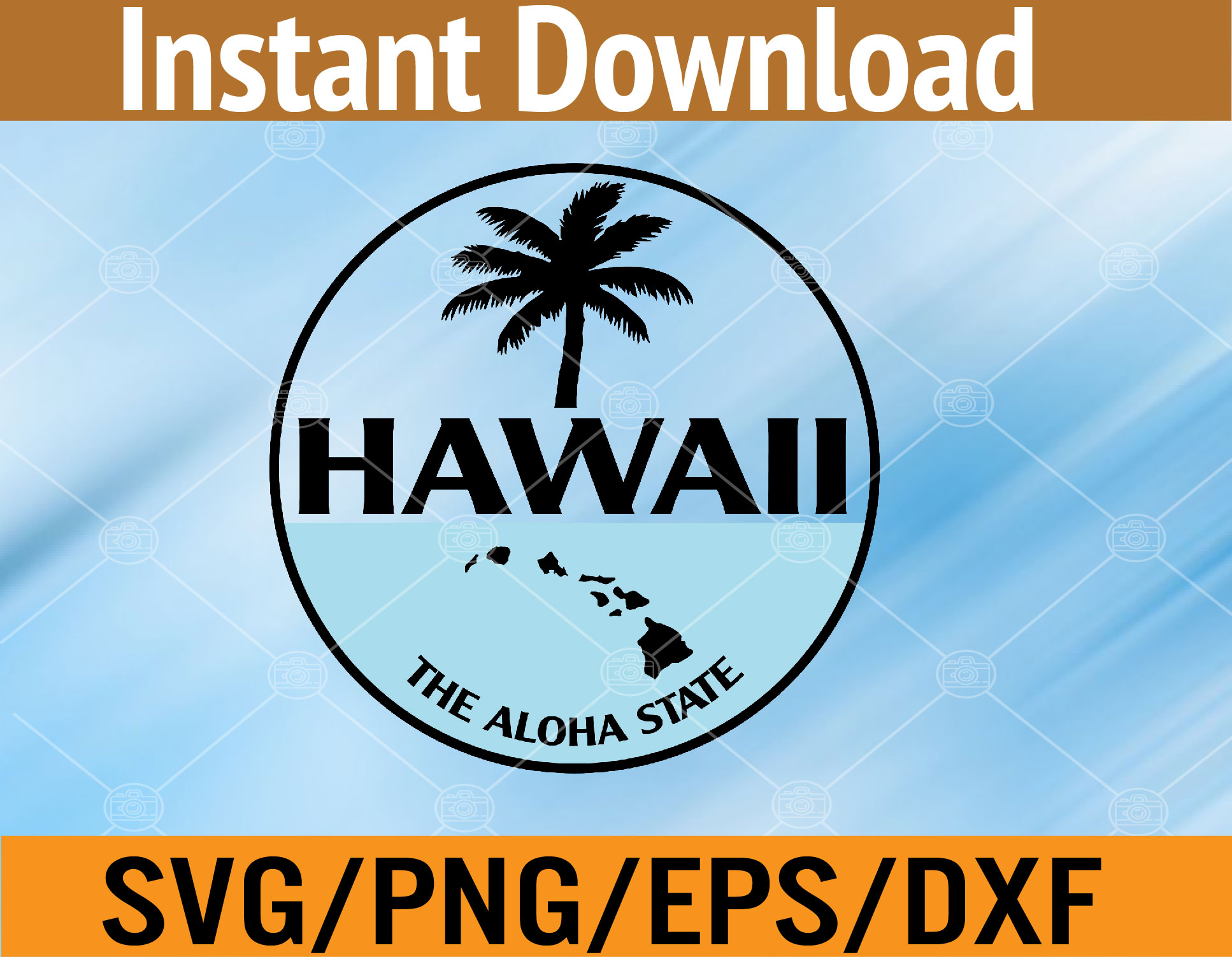 Hawaii The Aloha State Aloha Hawaiian Palm Svg, Eps, Png, Dx | Inspire ...
