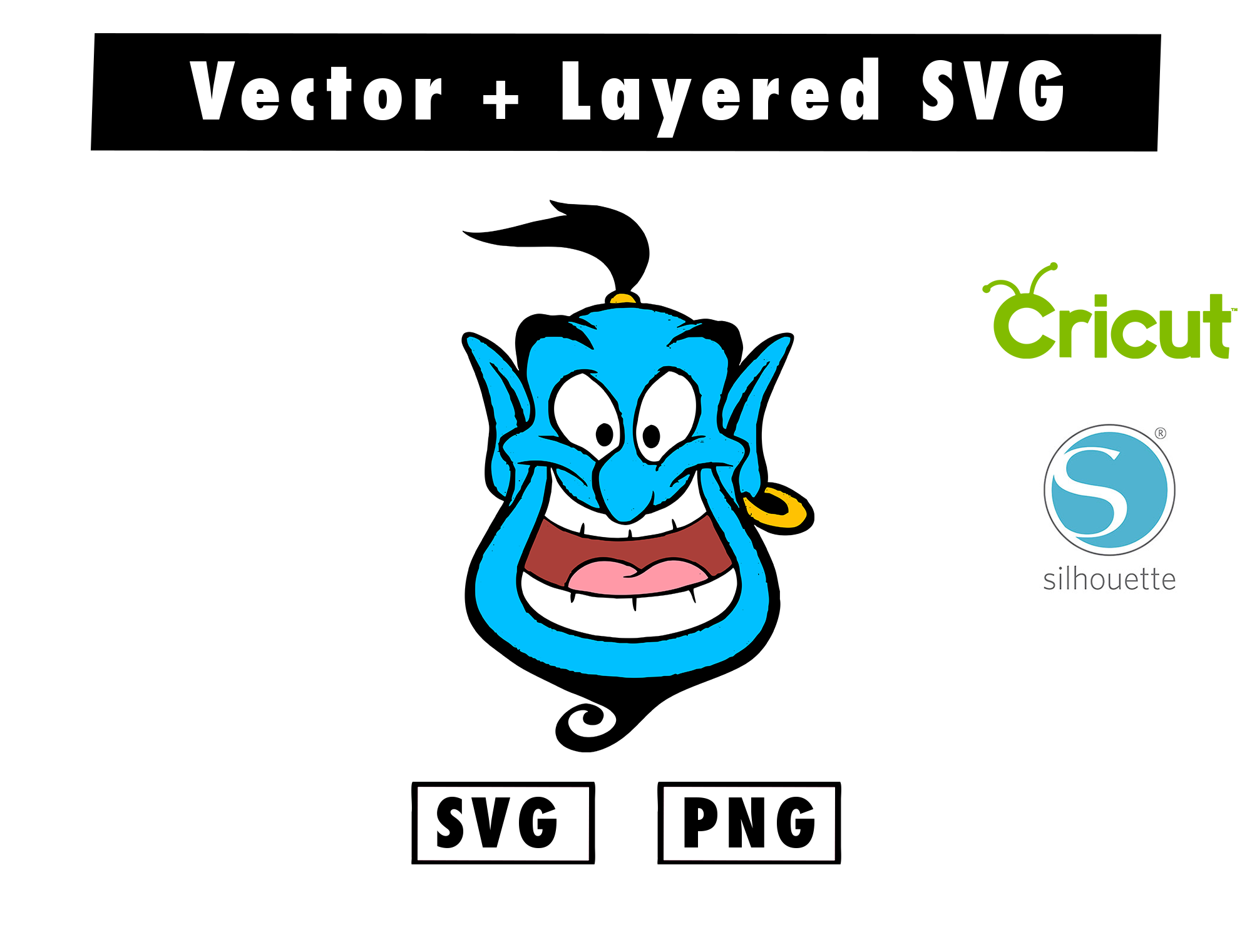 aladin genie svg, png files for cricut machine , anime svg , | Inspire ...