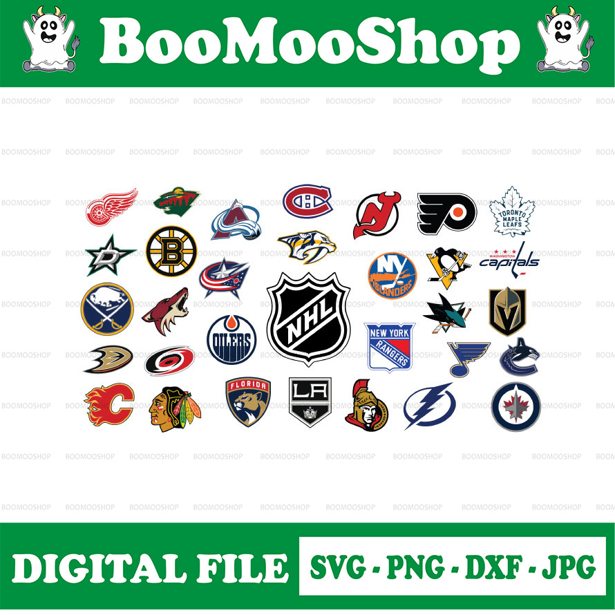 NHL Logo svg Bundle Hockey League Logo NHL Logo NHL Svg Cli - Inspire ...