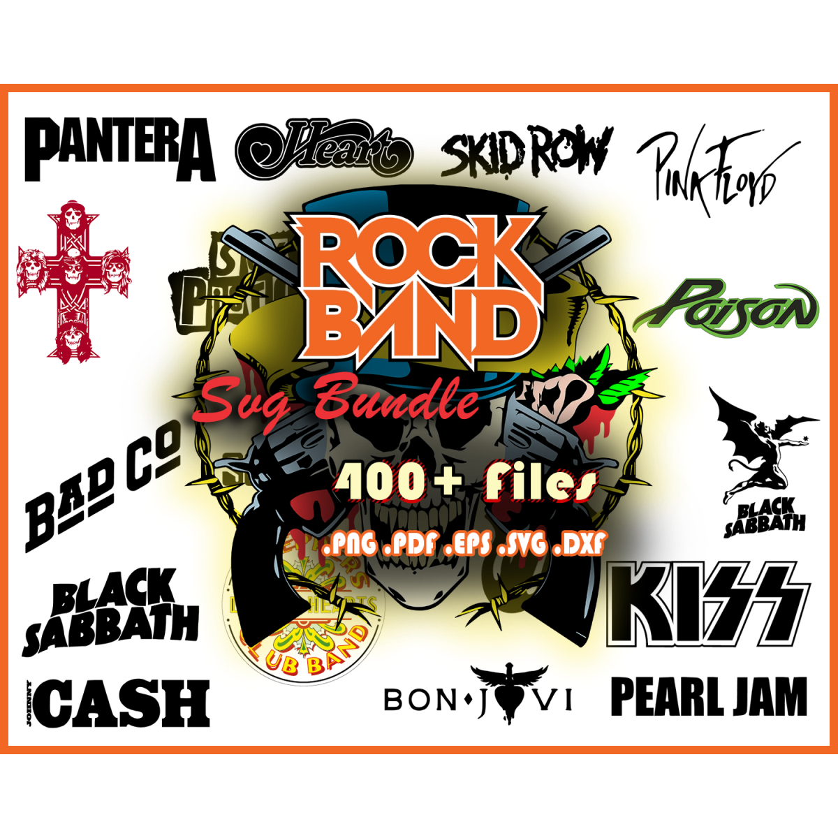 400 Files Rock Ban SVG Bundle | Inspire Uplift
