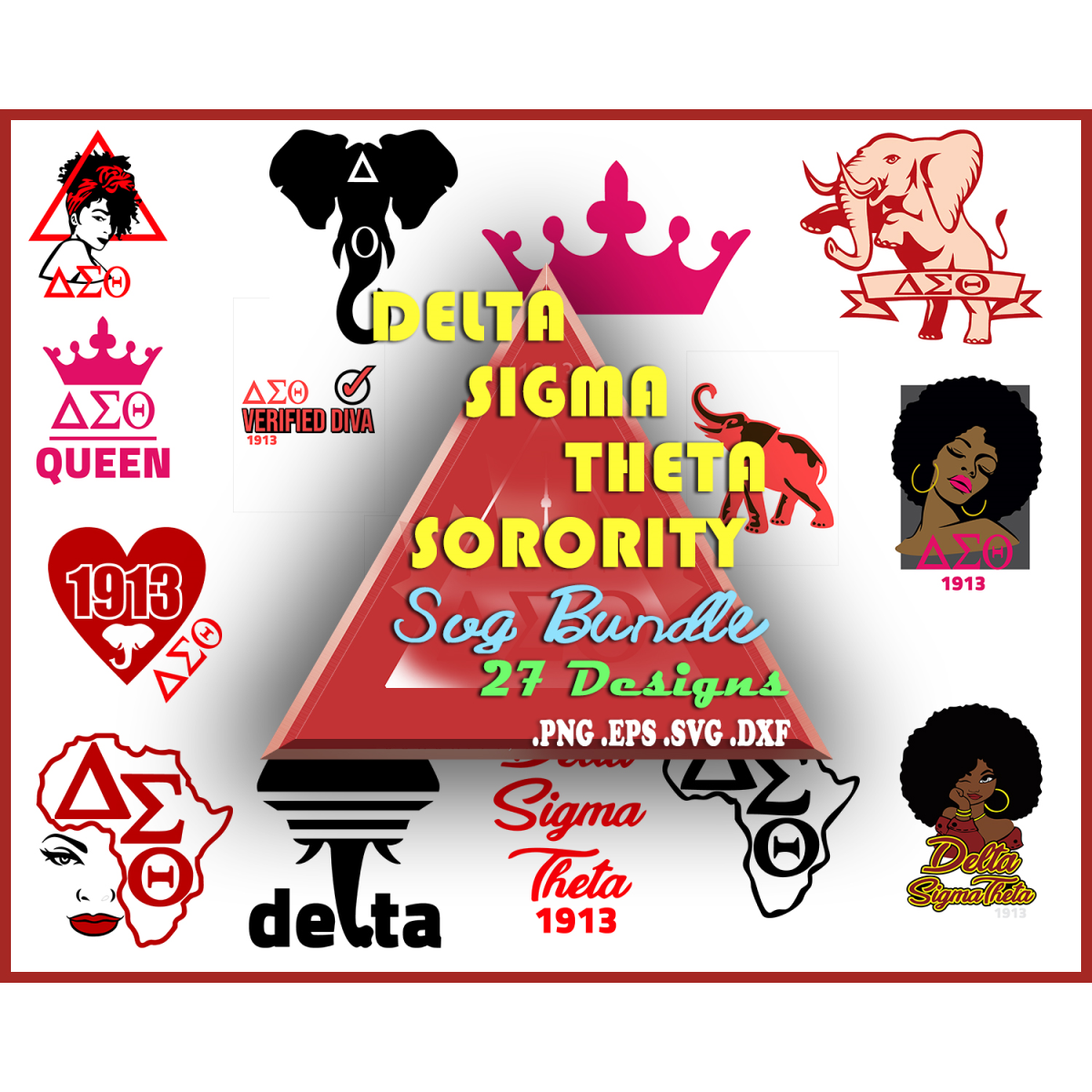 Delta Sigma Theta Sorority Svg Bundle | Inspire Uplift
