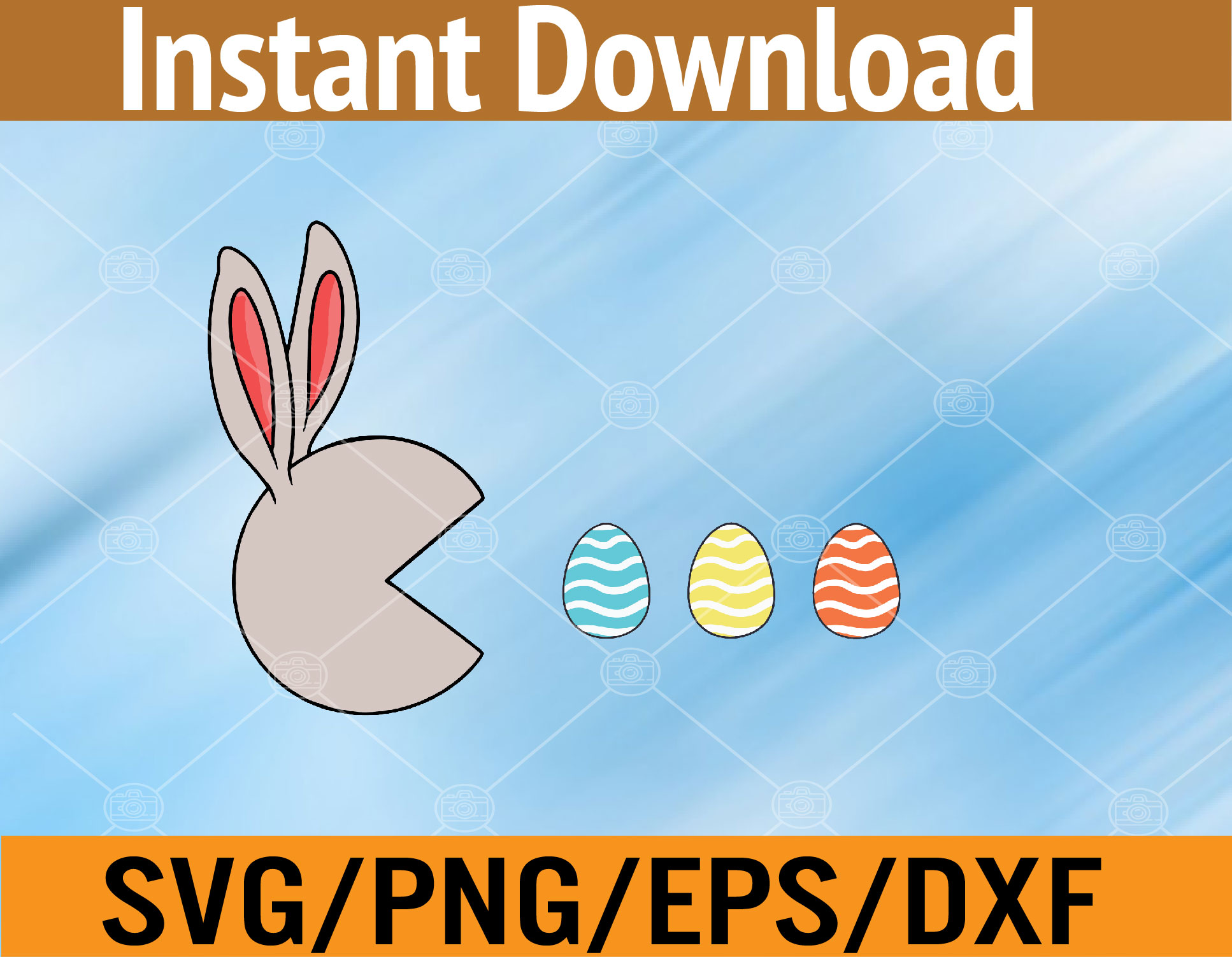 Happy Easter Day Bunny Egg Svg, Eps, Png, Dxf, Digital Downl | Inspire ...