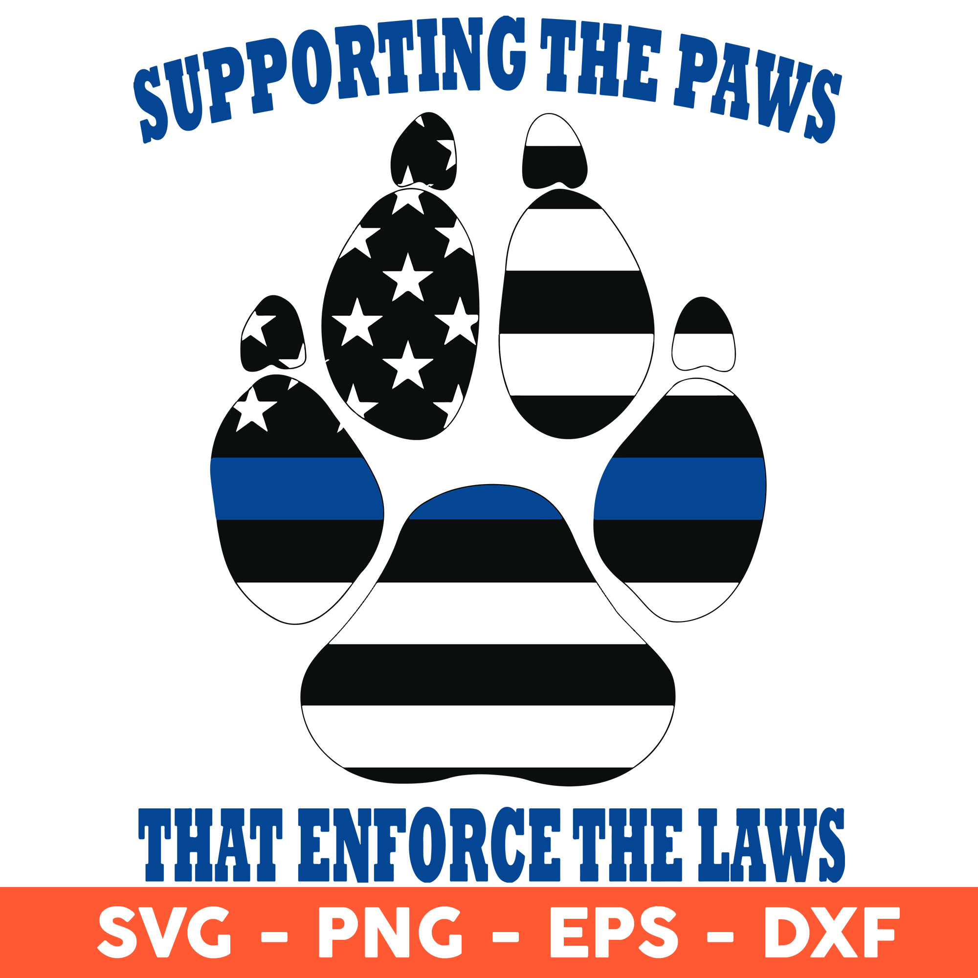 Dog Paw Blue Svg, Supporting The Paws That Enforce The Laws | Inspire ...