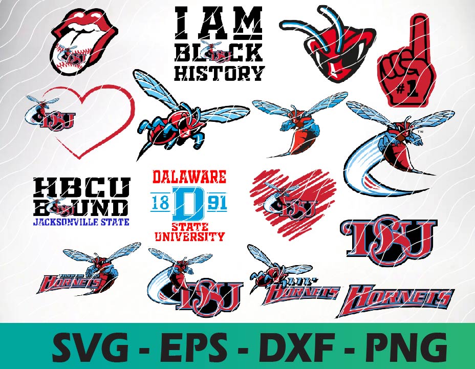 Delaware State Artwork HBCU Collection, SVG, PNG, EPS, DXF | Inspire Uplift