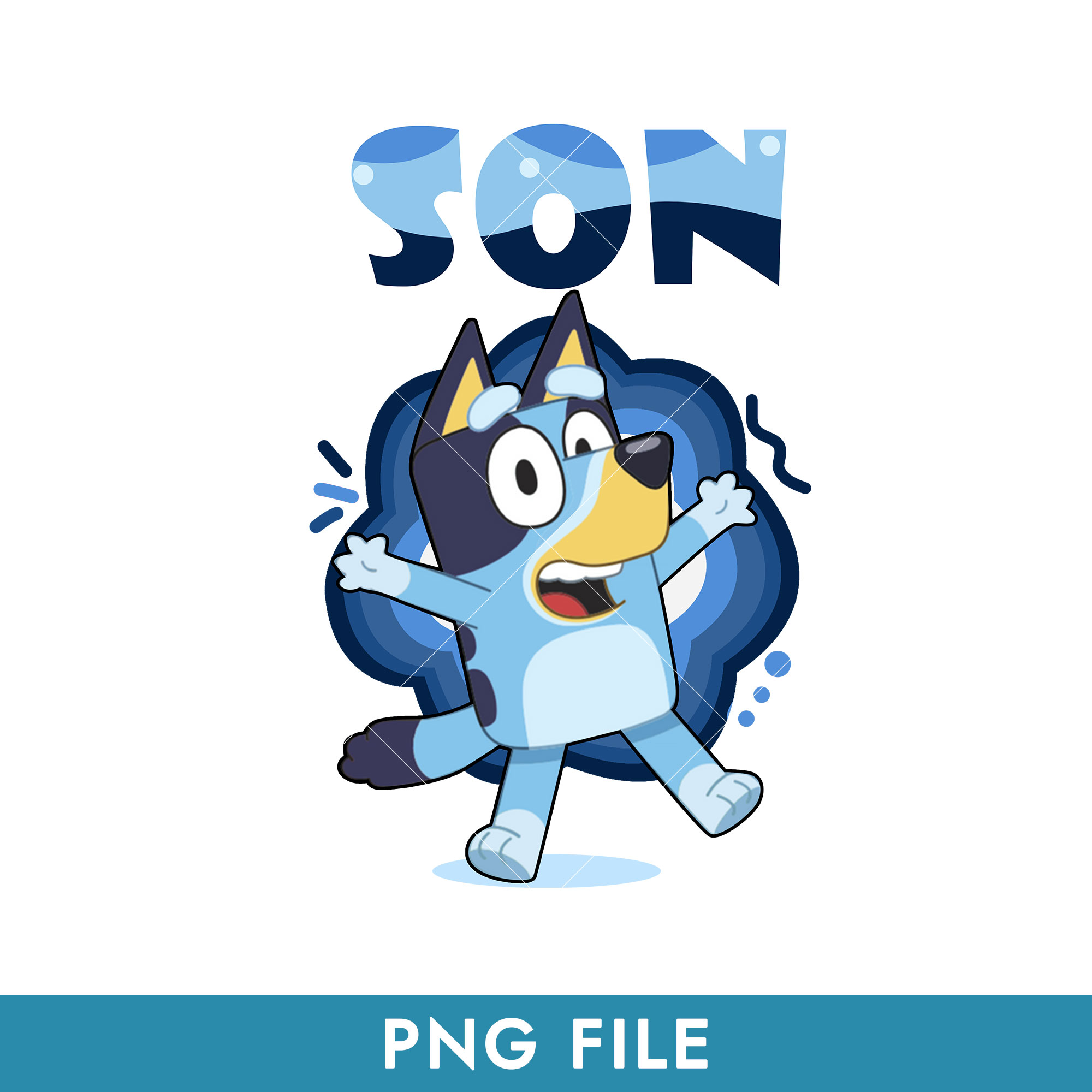 Bluey Son Png, Bluey Png, Bluey Clipart Png, Cartoon Png - Inspire Uplift