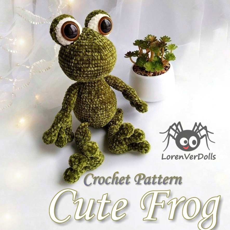 Cute Frog Crochet Pattern Amigurumi | Inspire Uplift