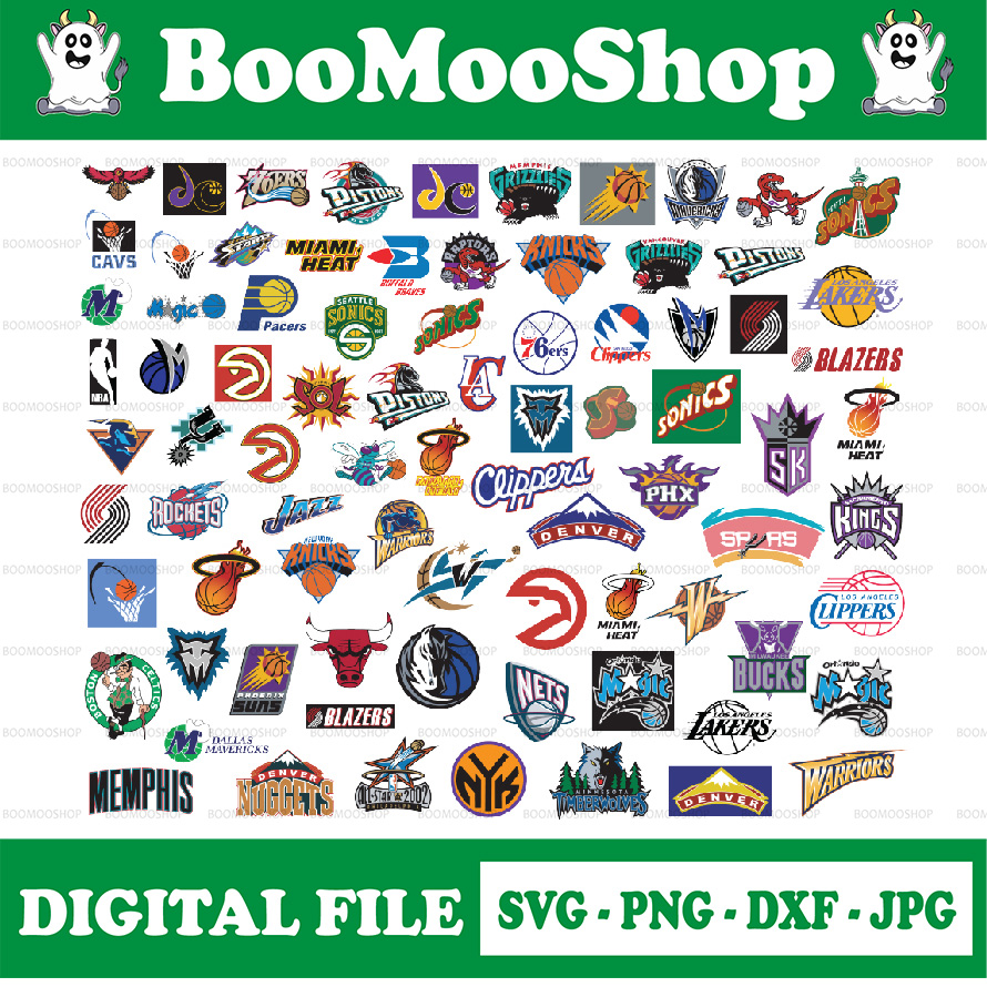 NBA Logo Bundle SVG, Nba Svg, Basketball svg, Png, Svg, Jpg, | Inspire ...