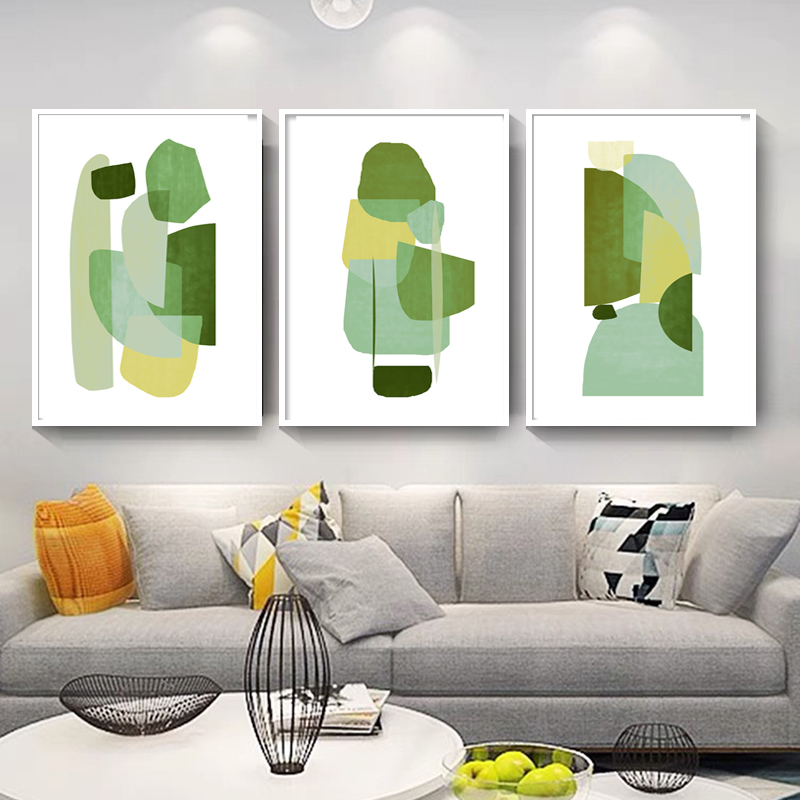 Prints Set Of 3 Abstract Geometric, Digital Download Living - Inspire ...