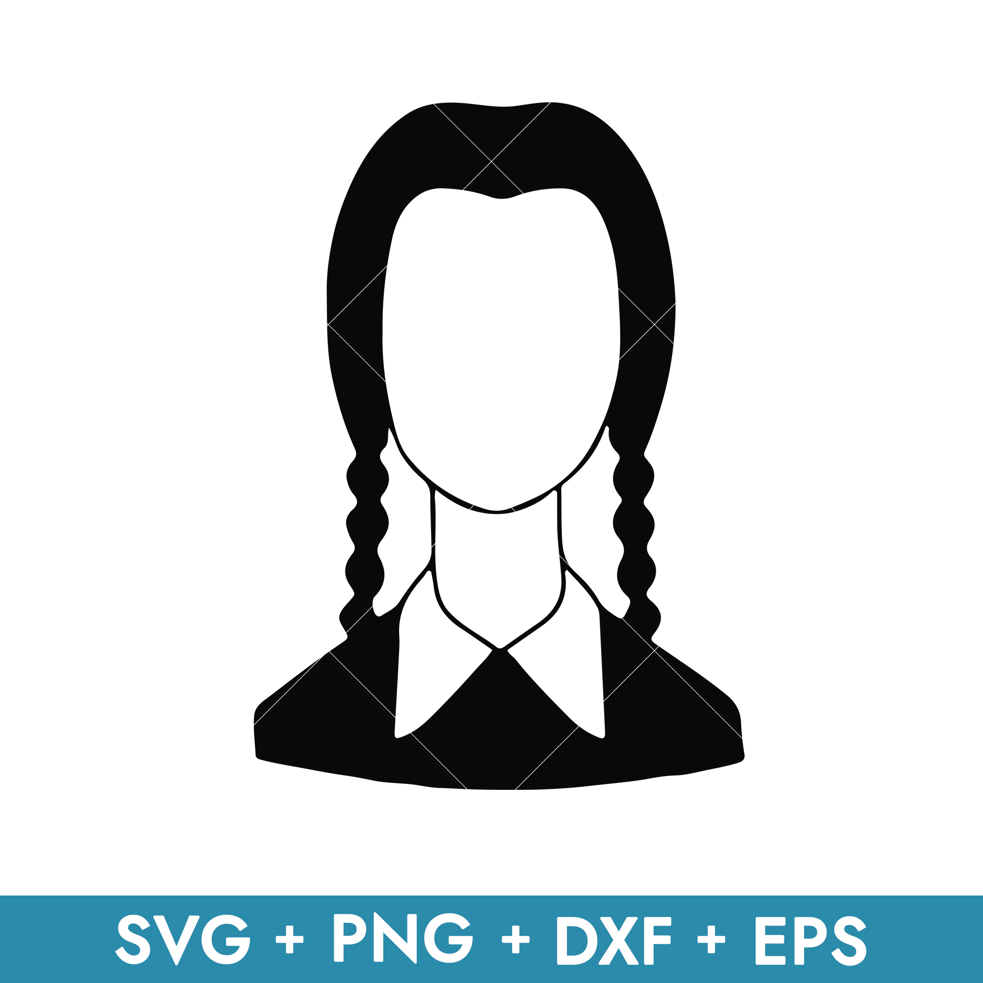 Wednesday Face Svg, Wednesday Addams Svg, The Addams Family | Inspire ...