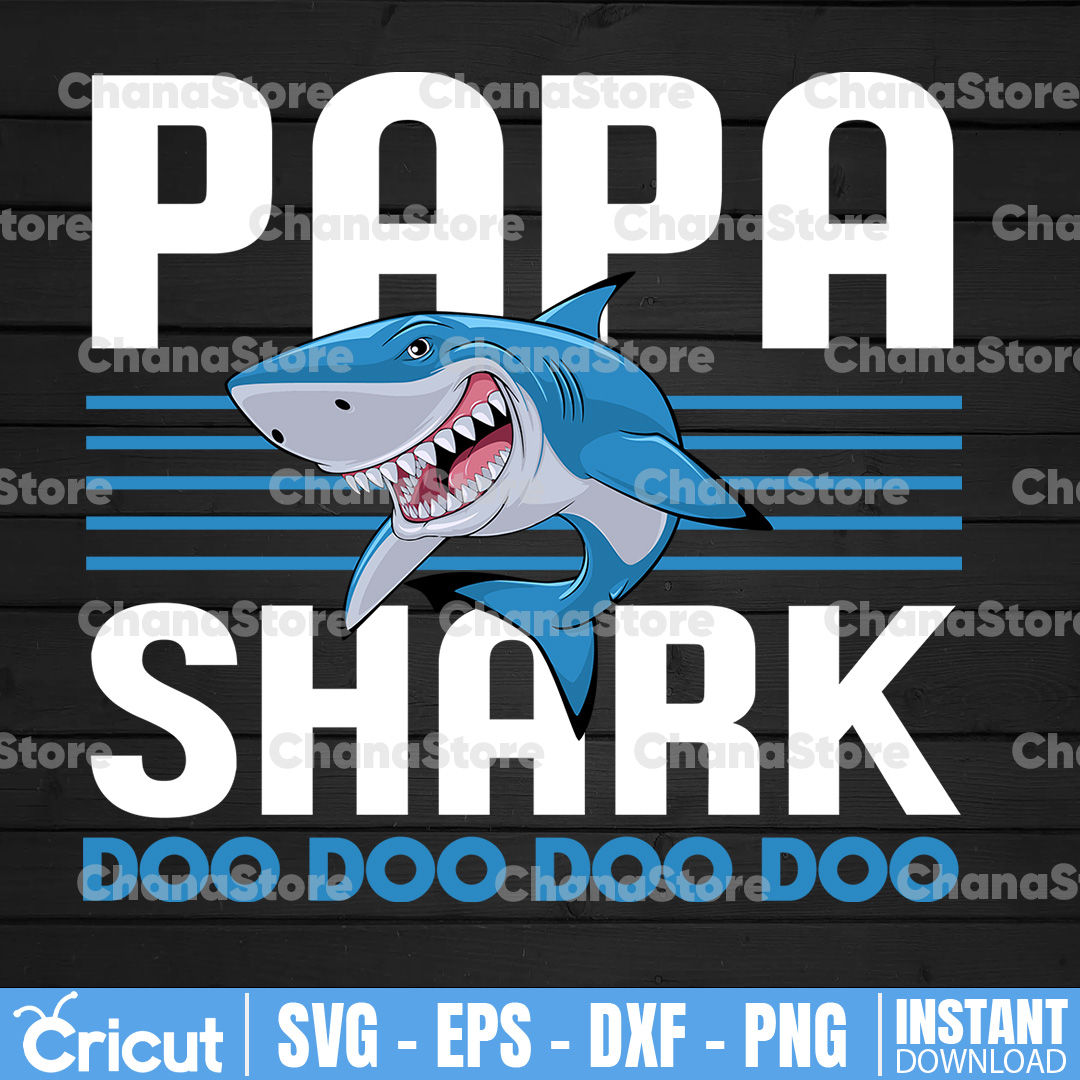 Papa Shark Doo Doo Doo png, Papa Shark png, Dad png, Daddy p - Inspire ...