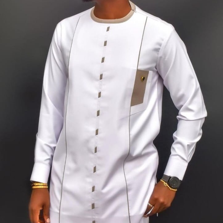 Men Clothing | Kaftan African Men Shirt and Down White| Dash - Inspire ...