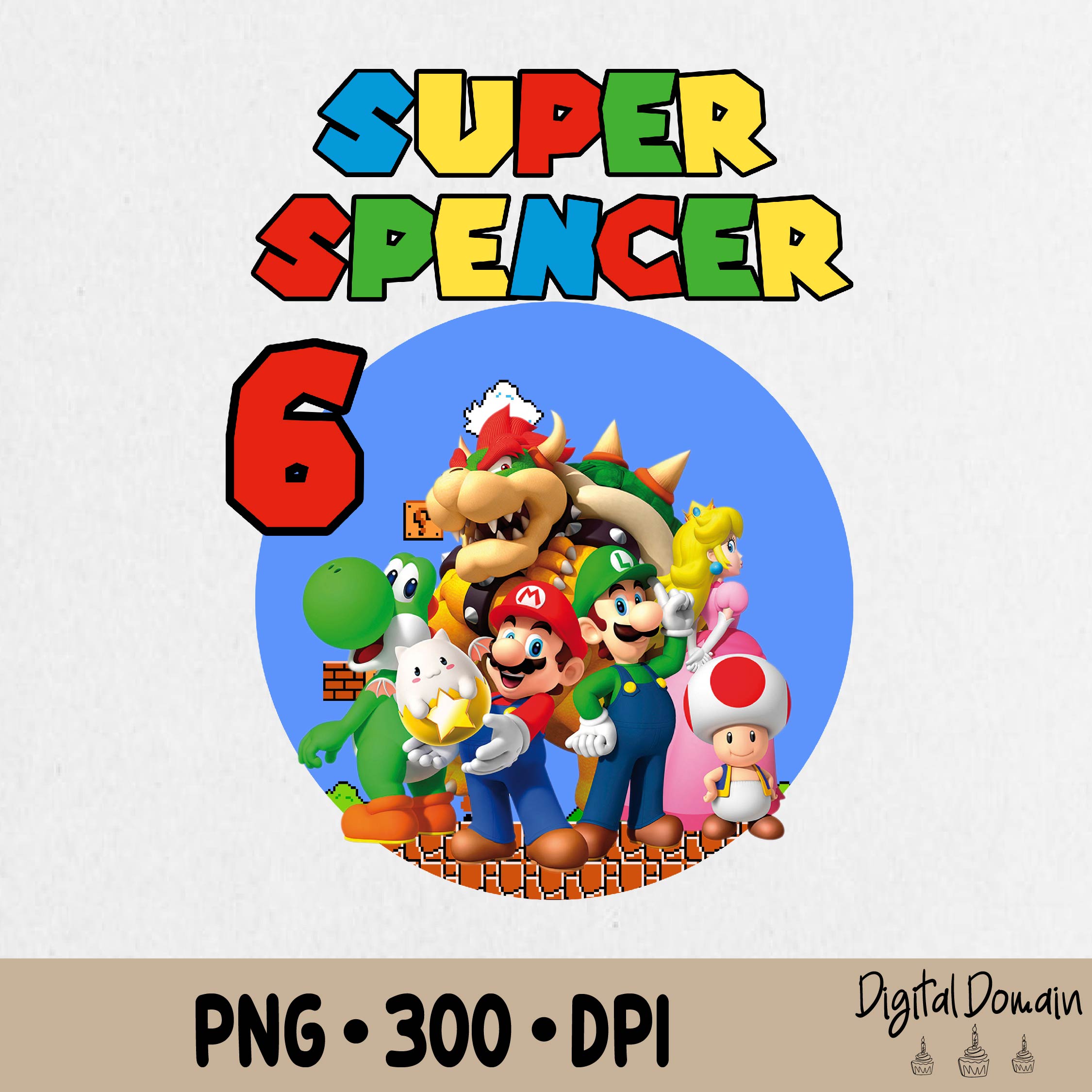Super Mario Birthday Png , Super Mario Custom Personalized P - Inspire ...