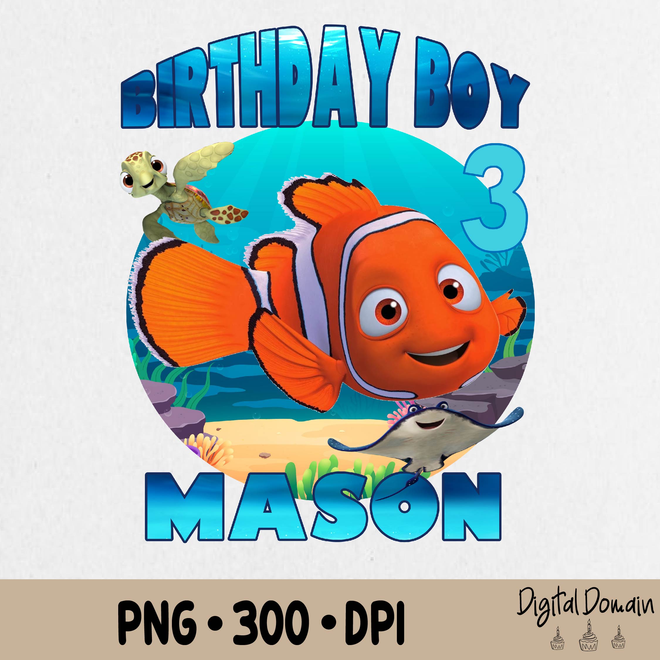 Finding Nemo birthday Png, boys nemo birthday Png, disney Pn - Inspire ...