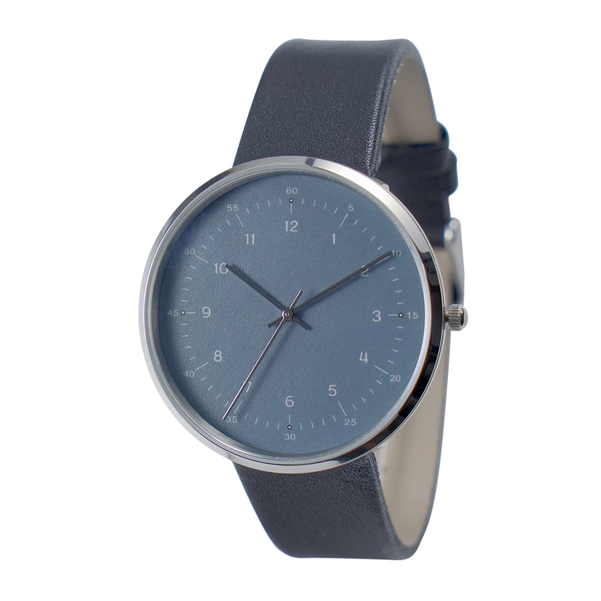 Minimalistic Watch Small Numbers Blue Face Men Watch Women W - Inspire ...