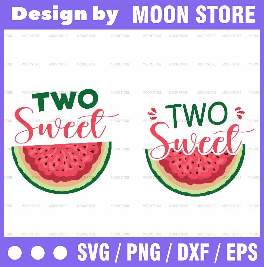 Two Sweet Svg, 2nd Birthday Cut File, Watermelon Birthday Sv | Inspire ...