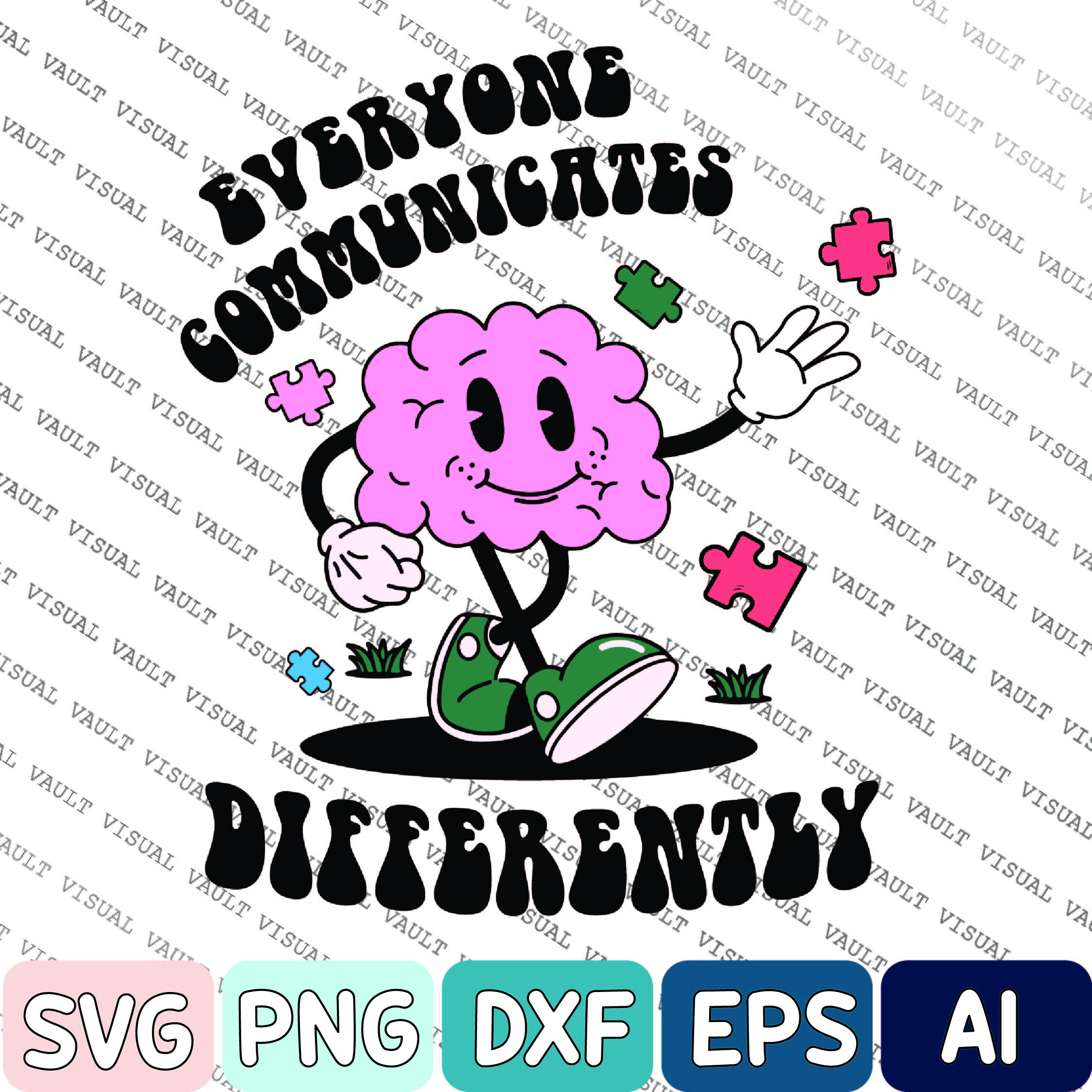 Everyone Communicates Differently Svg, Autism Svg, Autism Sv - Inspire ...