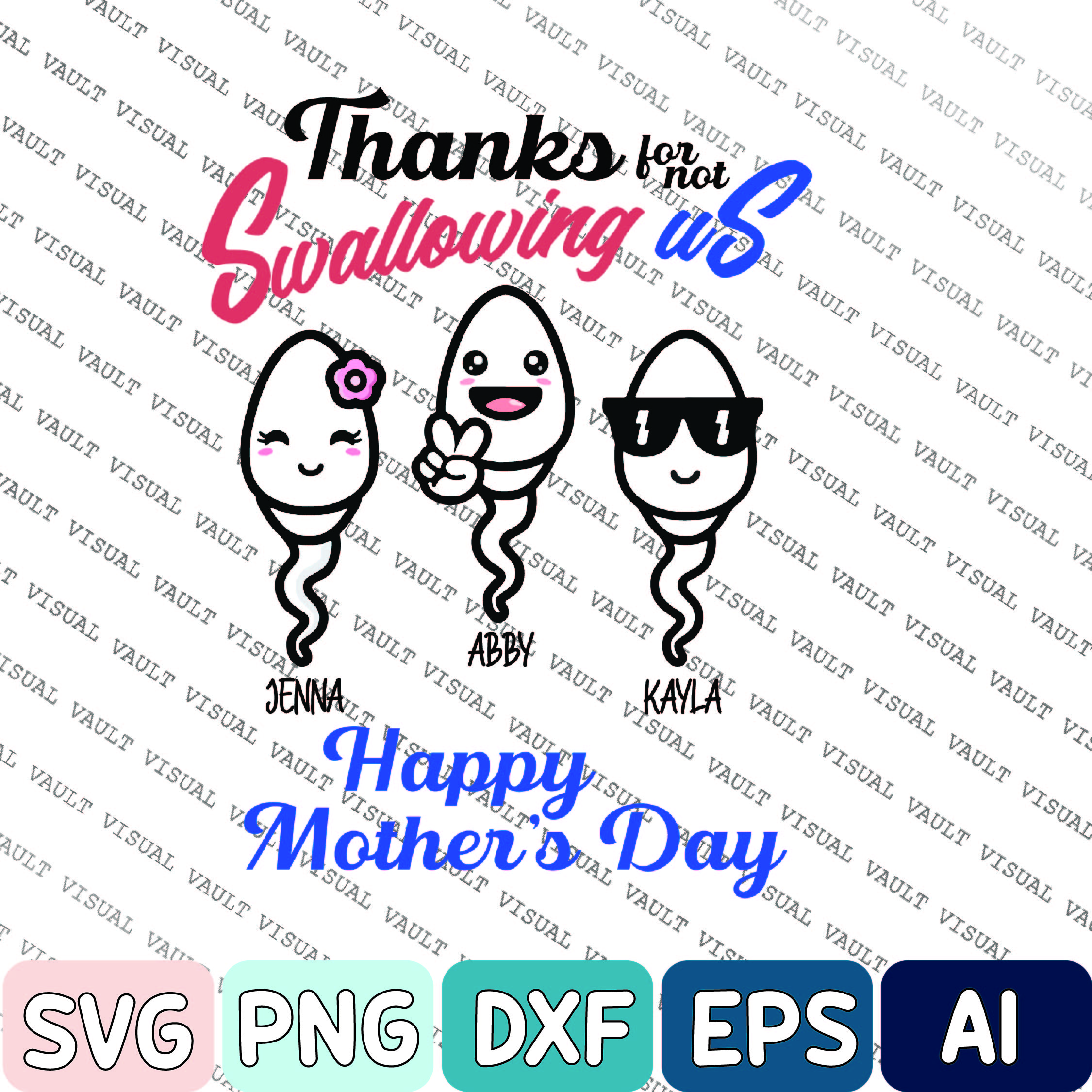 Personalized Mom Svg, Thanks For Not Swallowing Us, Custom M | Inspire ...