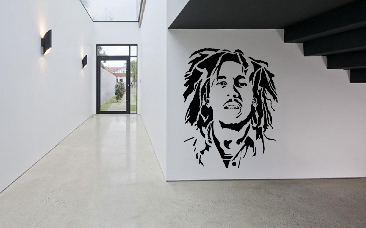 Bob Marley Sticker, Famous Musician And Singer, Wall Sticker | Inspire ...