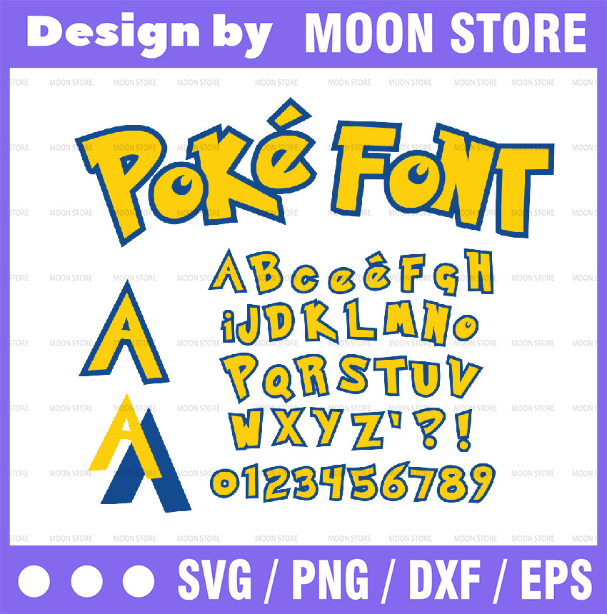 Pokemon Font Svg Layered Cricut , Pokemon Font Svg, Pokemon - Inspire ...