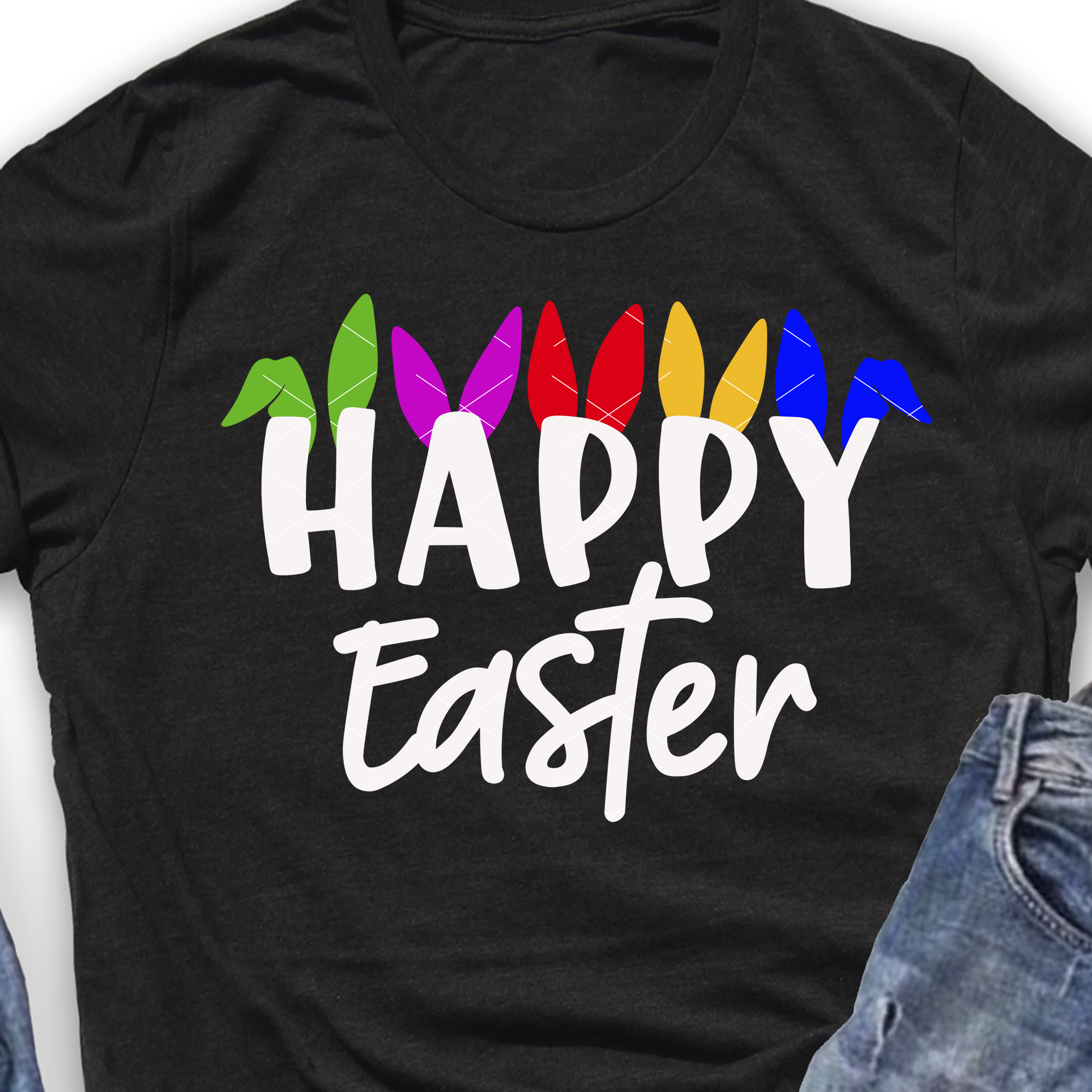 Happy Easter svg Bunny ears Digital downloads - Inspire Uplift