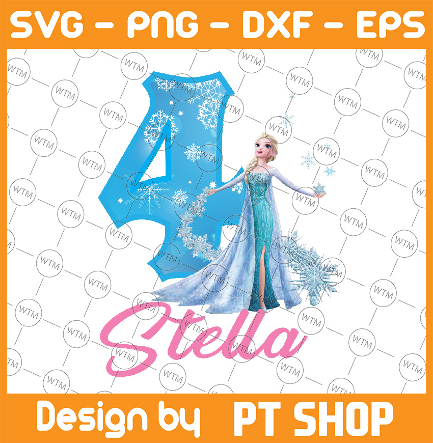 Personalized Frozen Number Birthday, Elsa Girl's Birthday Pn | Inspire ...