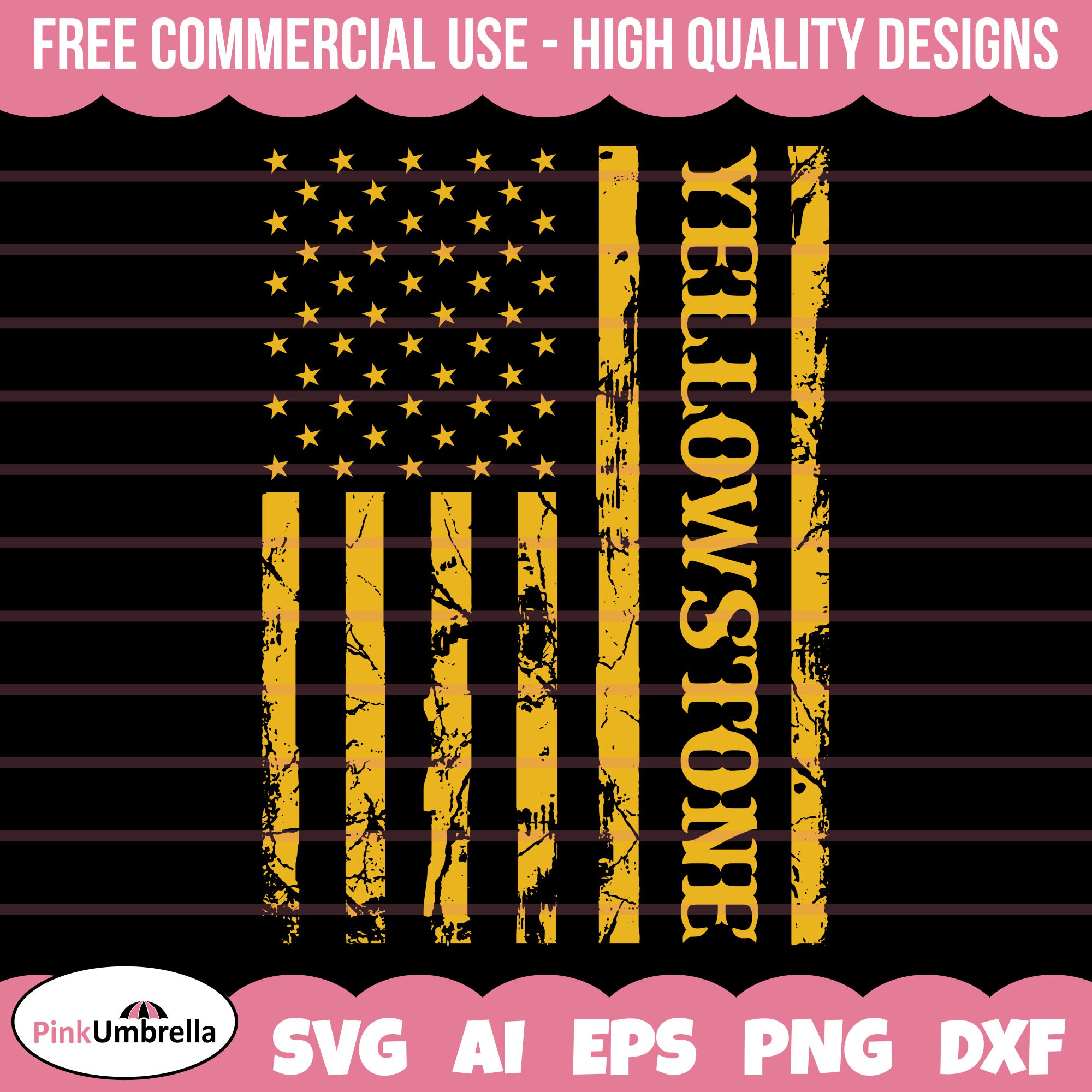 Yellow Stone Grunge Flag Svg, Yellowstone Svg, Beth Dutton S | Inspire ...