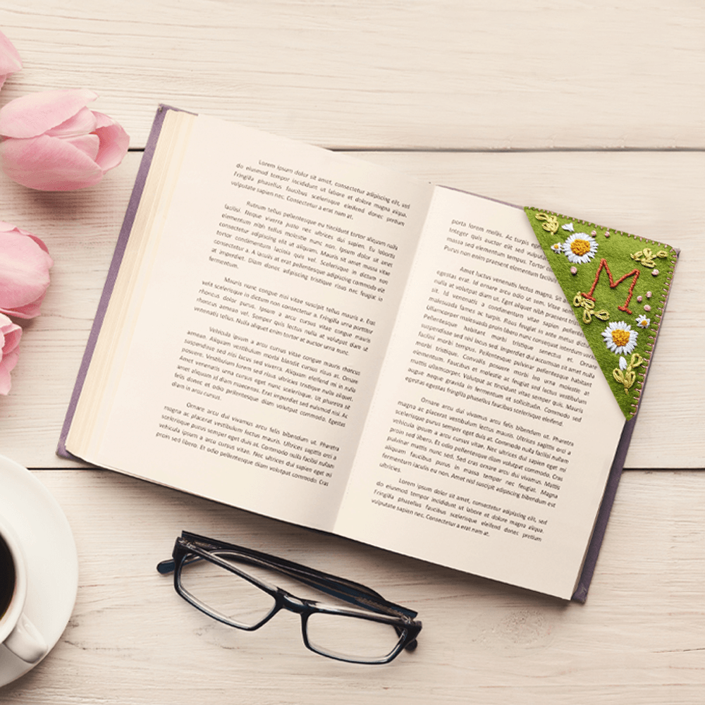 Hand Embroidered Corner Bookmark - Inspire Uplift
