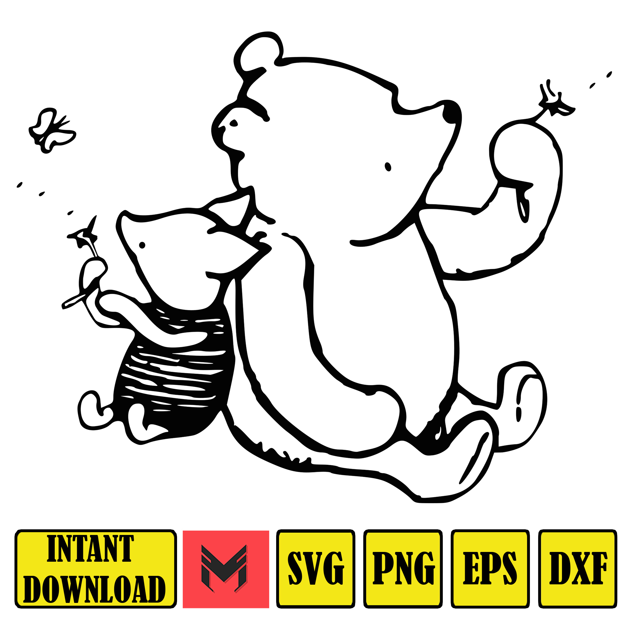 Winnie the pooh svg, Tigger svg, Eeyore svg, piglet svg, Poo - Inspire ...