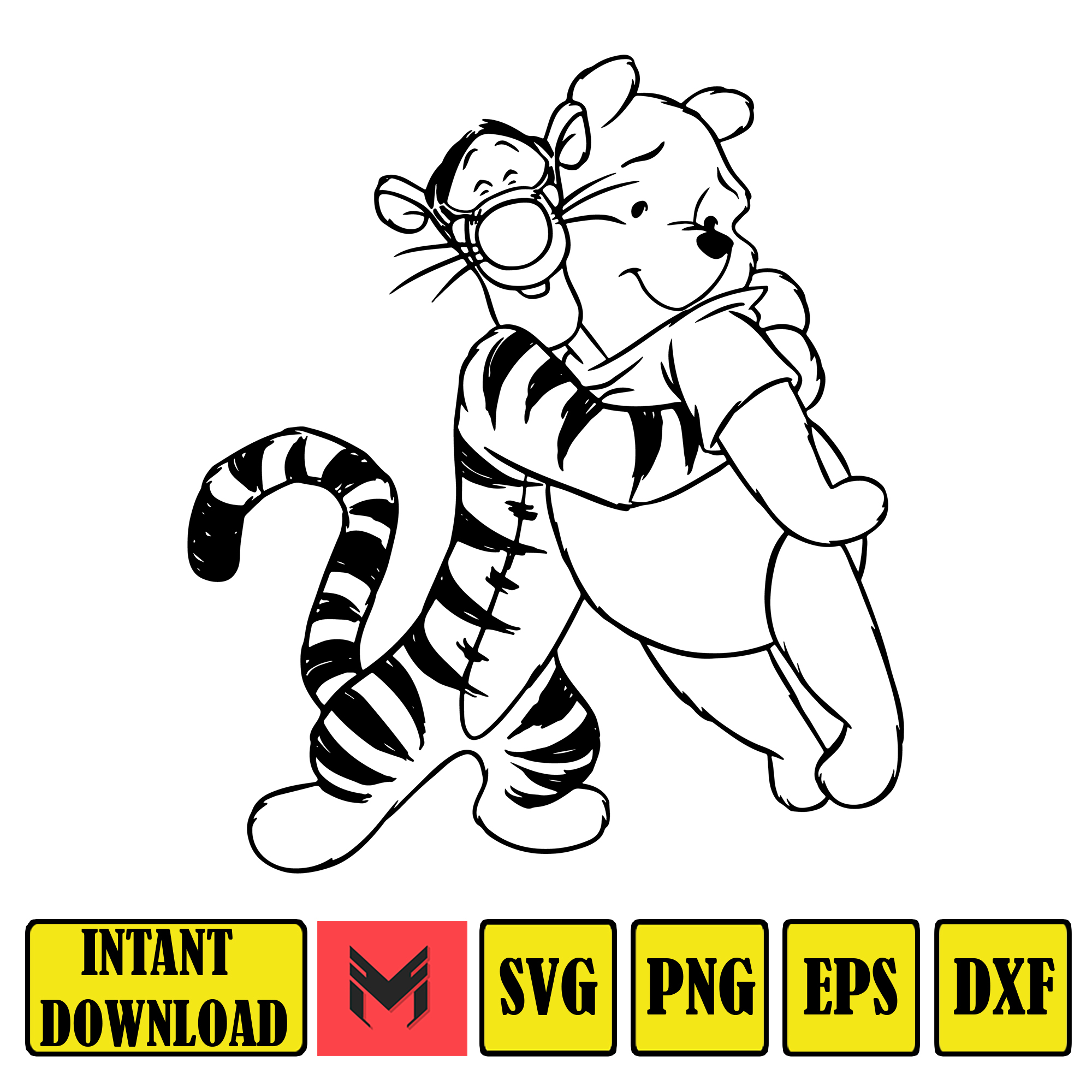 Winnie the pooh svg, Tigger svg, Eeyore svg, piglet svg, Poo | Inspire ...
