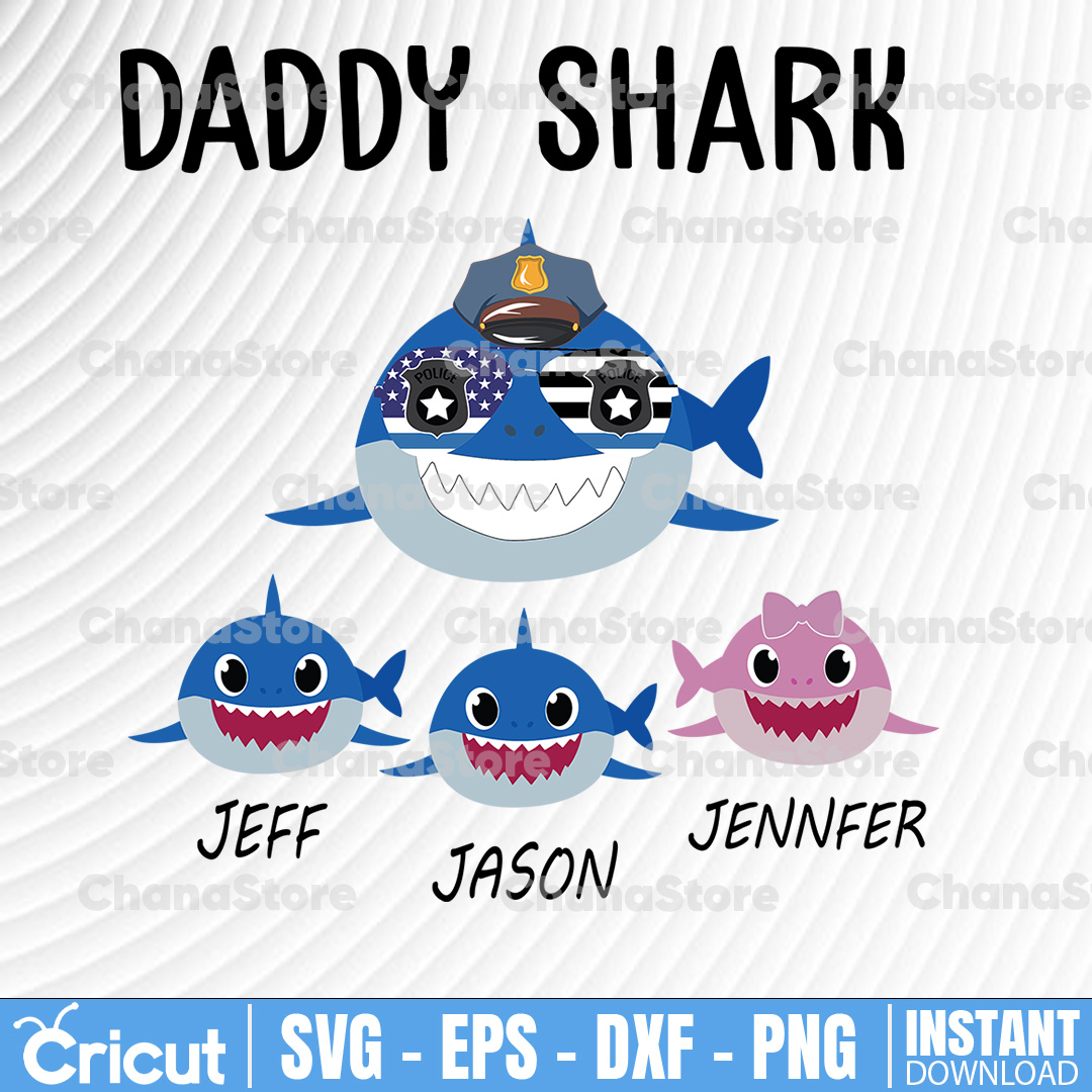 Personalized Names Daddy Shark Svg, Dad Svg, Daddy Svg, Fath - Inspire ...