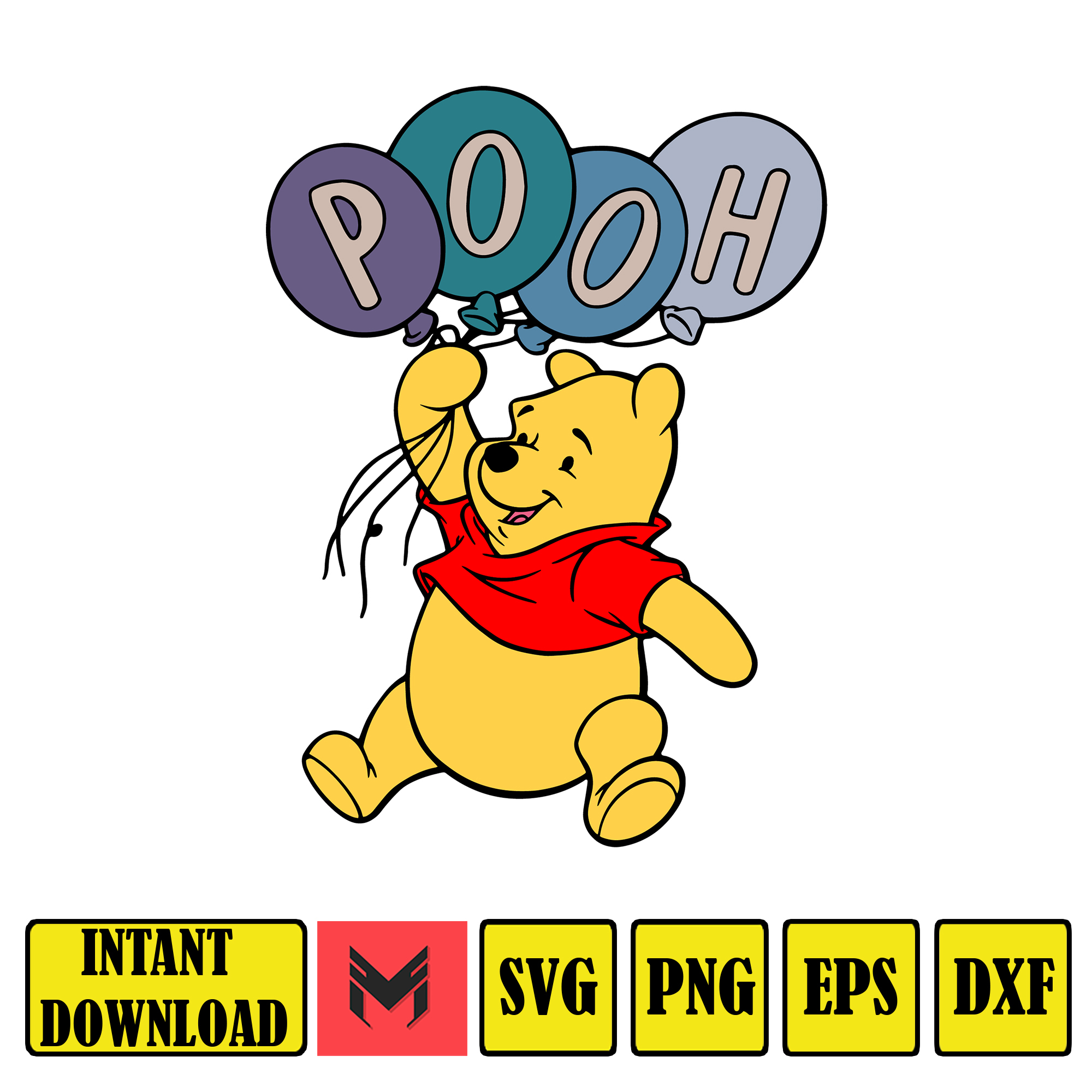 Winnie the pooh svg, Tigger svg, Eeyore svg, piglet svg, Poo | Inspire ...