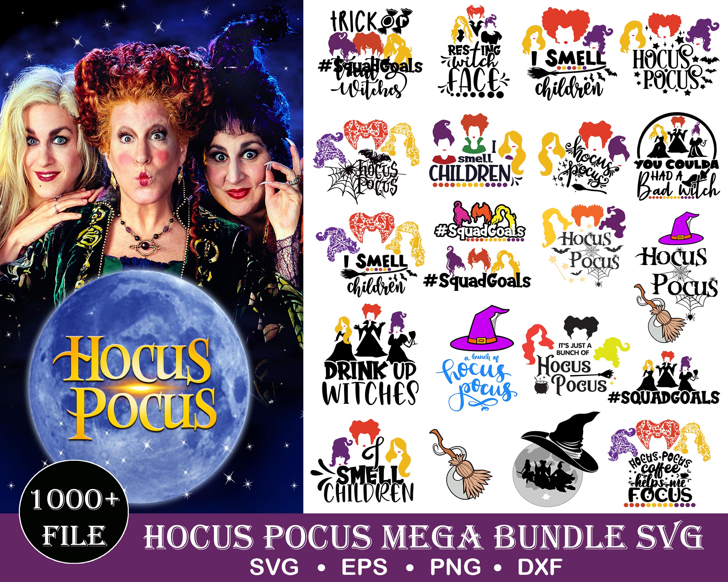 Hocus Pocus Bundle svg, 1000 file Hocus Pocus svg eps png, f | Inspire ...