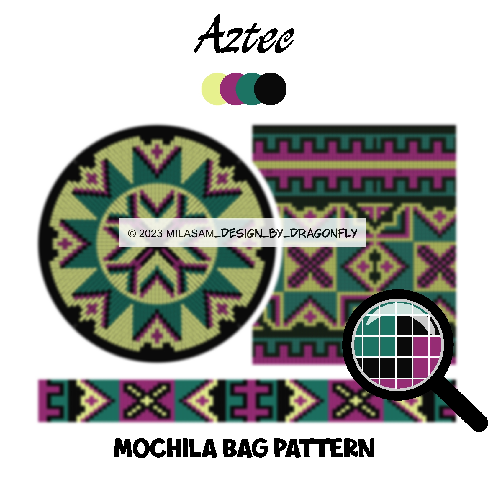 PATTERN: Tapestry crochet bag / wayuu mochila bag / Aztec 1 - Inspire ...