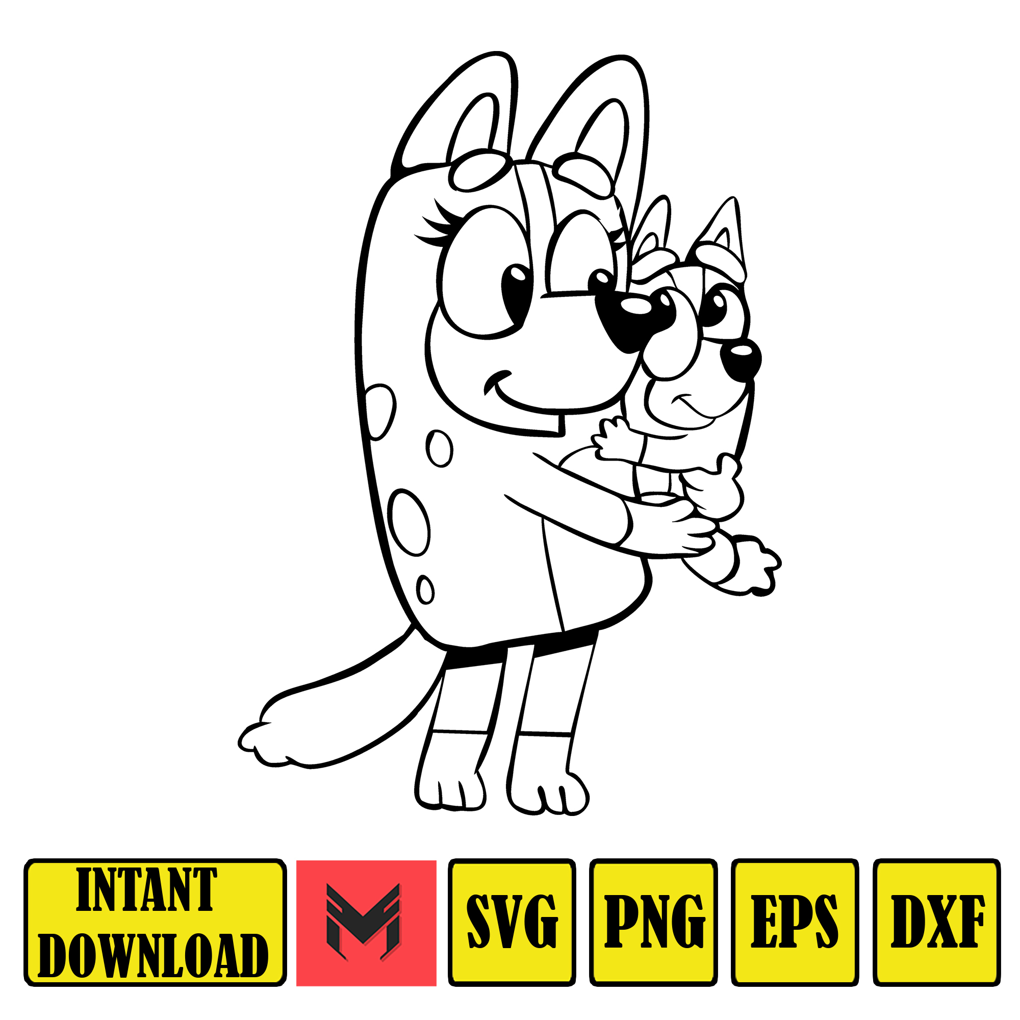 Bluey Svg, Cartoon Svg, Bluey Svg, Cartoon Svg, Bluey Svg, B - Inspire ...