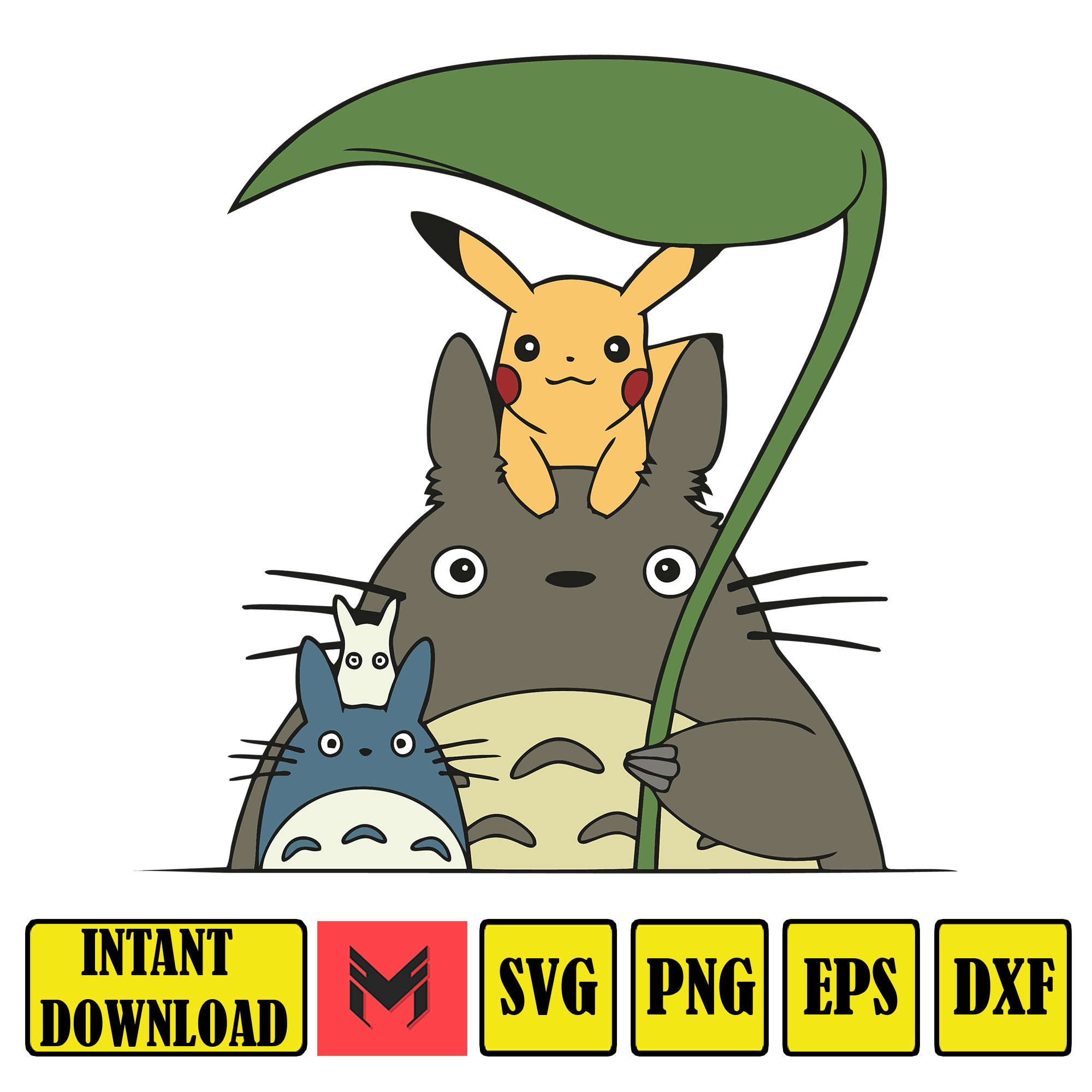 My Neighbor Totoro Studio Ghibli Colored SVG and PNG Desi - Inspire Uplift