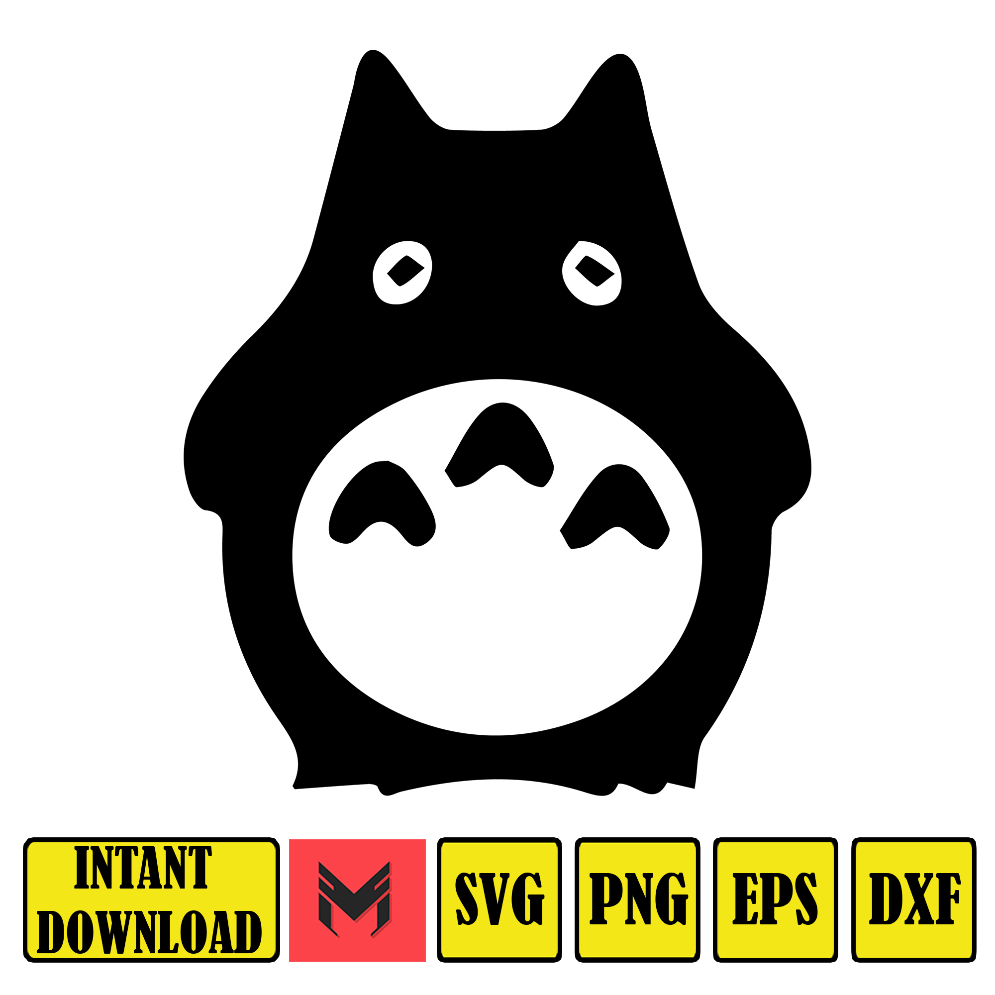 My Neighbor Totoro Studio Ghibli Colored SVG and PNG Desi - Inspire Uplift