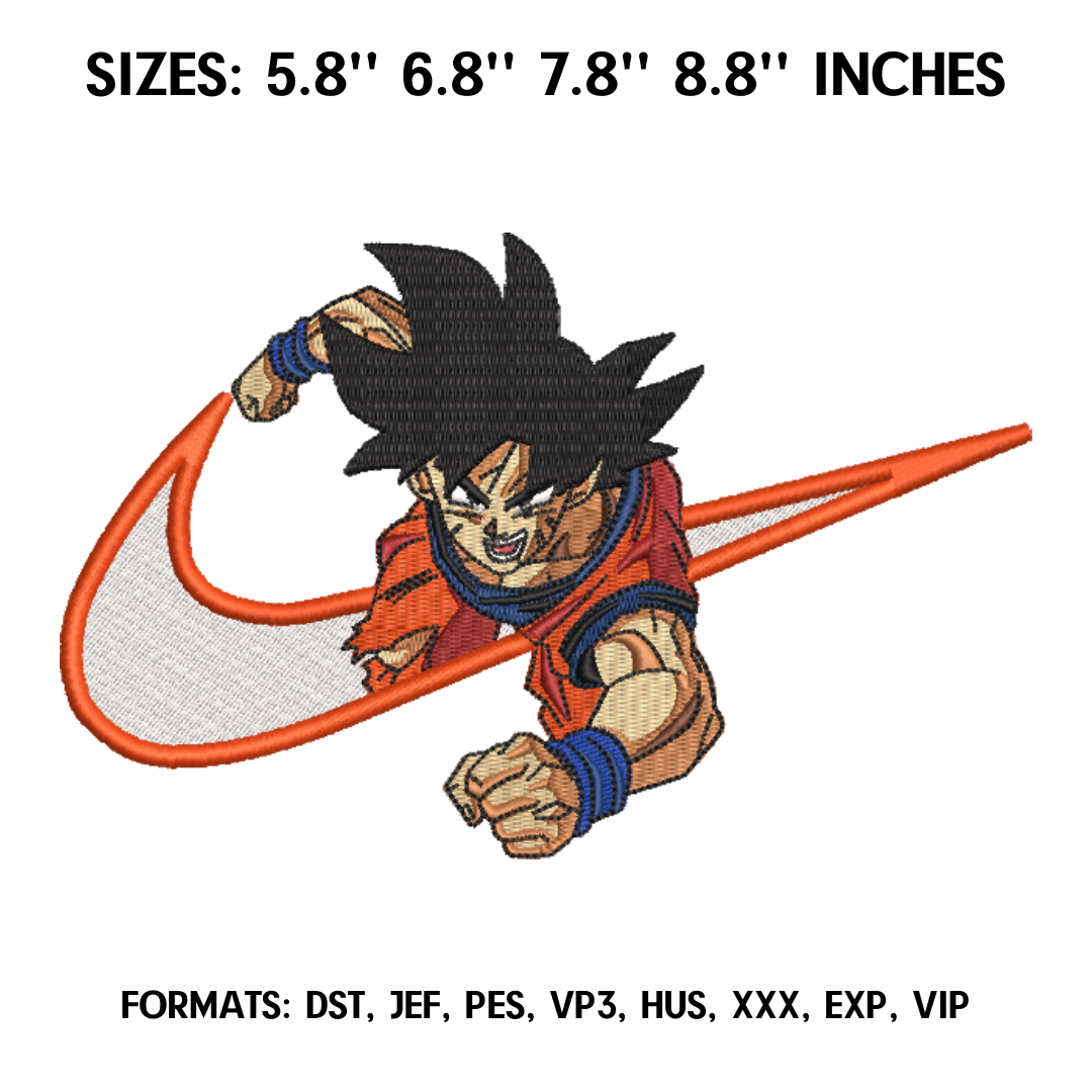 Son Goku Embroidery Design File, Dragon Ball Anime Embroider | Inspire ...