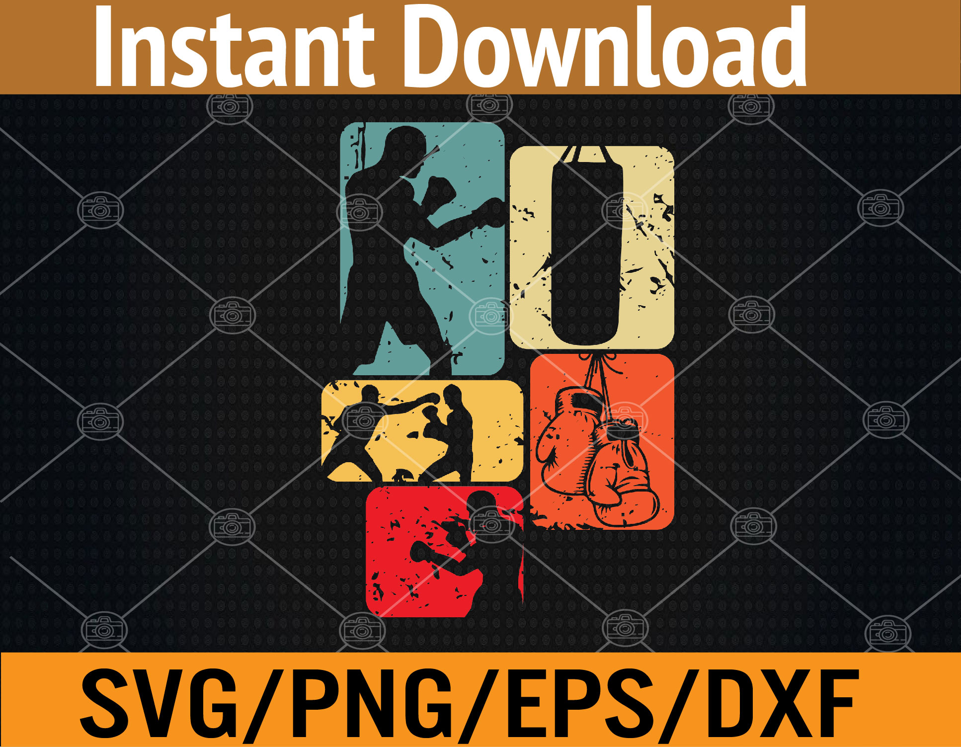 Boxer Boxing Svg, Eps, Png, Dxf, Digital Download - Inspire Uplift