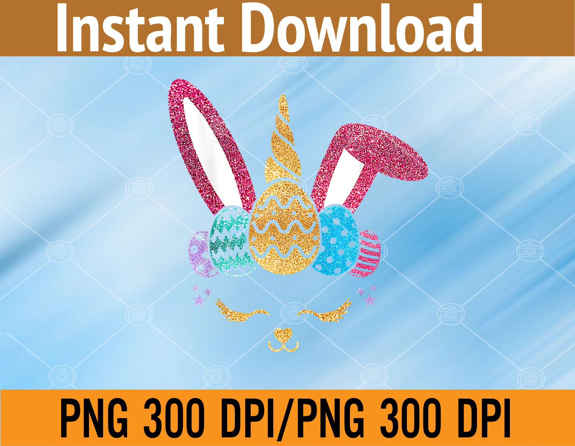 Easter Unicorn Face Bunny Eggs Happy Easter Kids Toddlers PN | Inspire ...