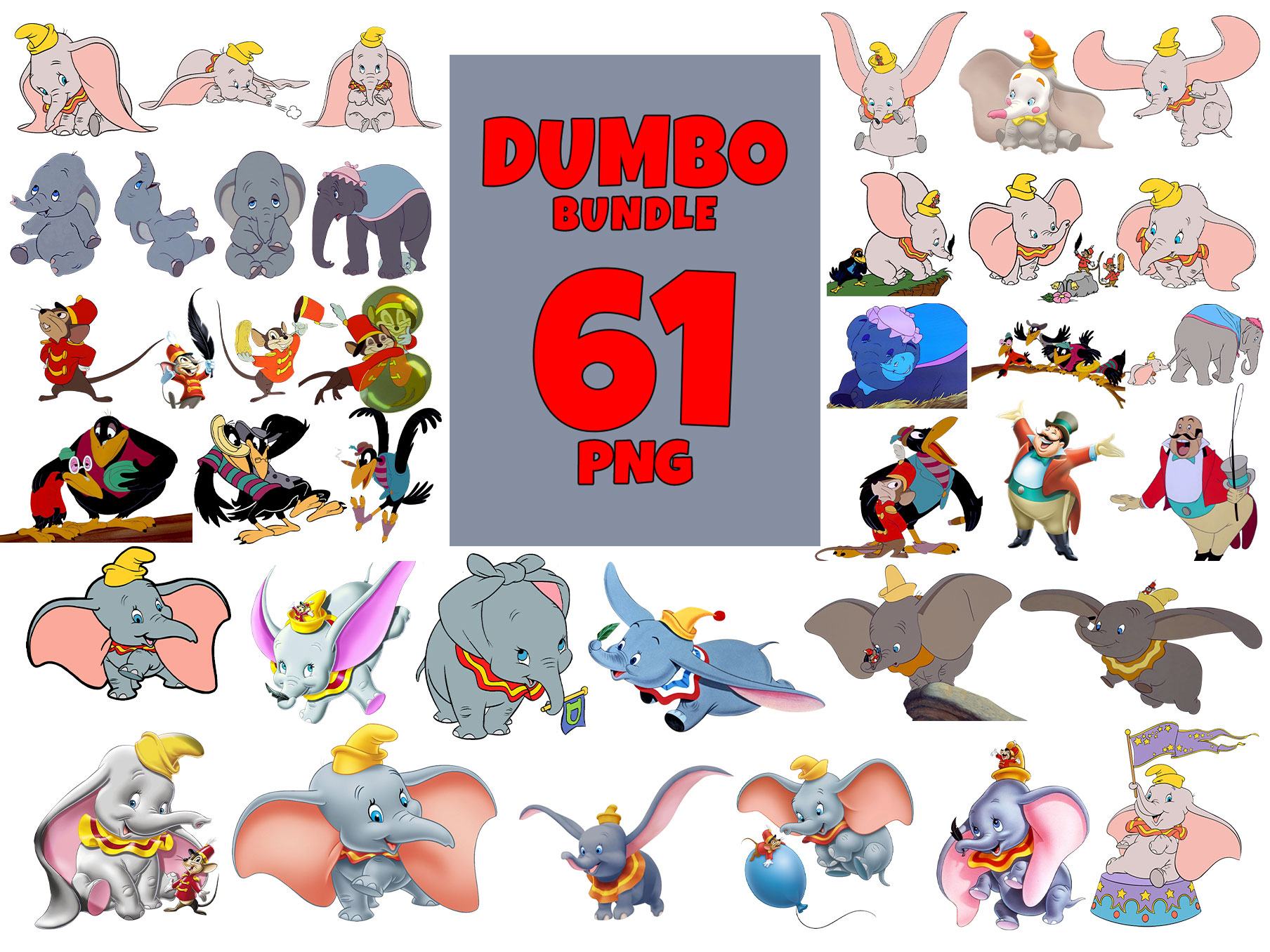 61 Files Dumbo Bundle Png, Cartoon Png, Dumbo Bundle, Dumbo | Inspire ...