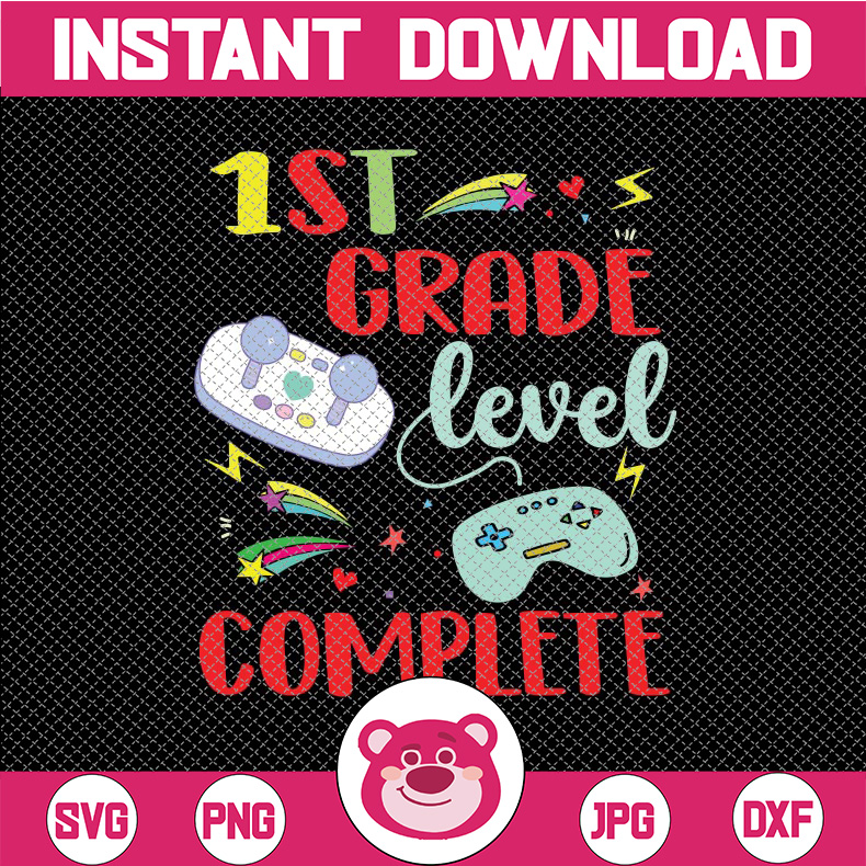 1st Grade Level Complete Svg, Video Games Svg, First Grade L | Inspire ...