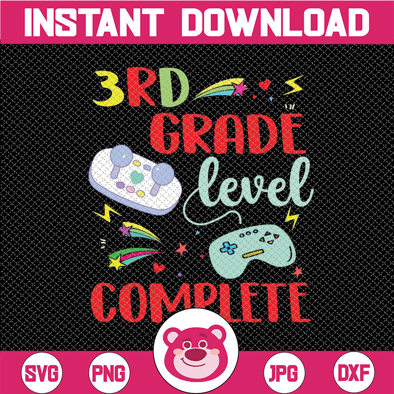3rd Grade Level Complete Svg, Video Games Svg, Third Grade L - Inspire ...