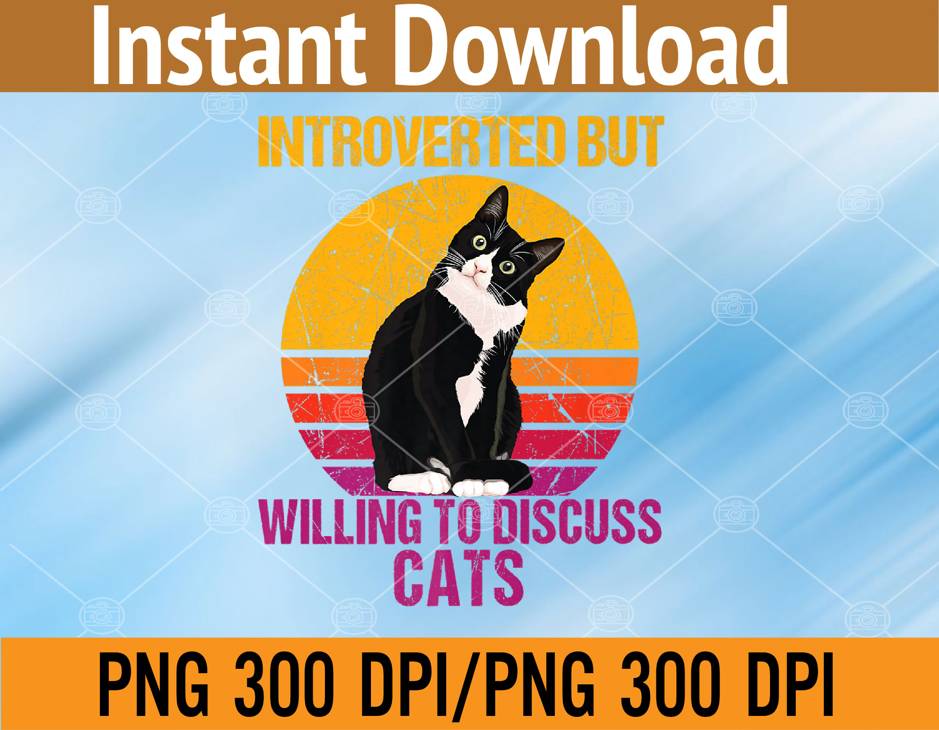 Introverted But Willing To Discuss Cats PNG, Digital Downloa - Inspire ...