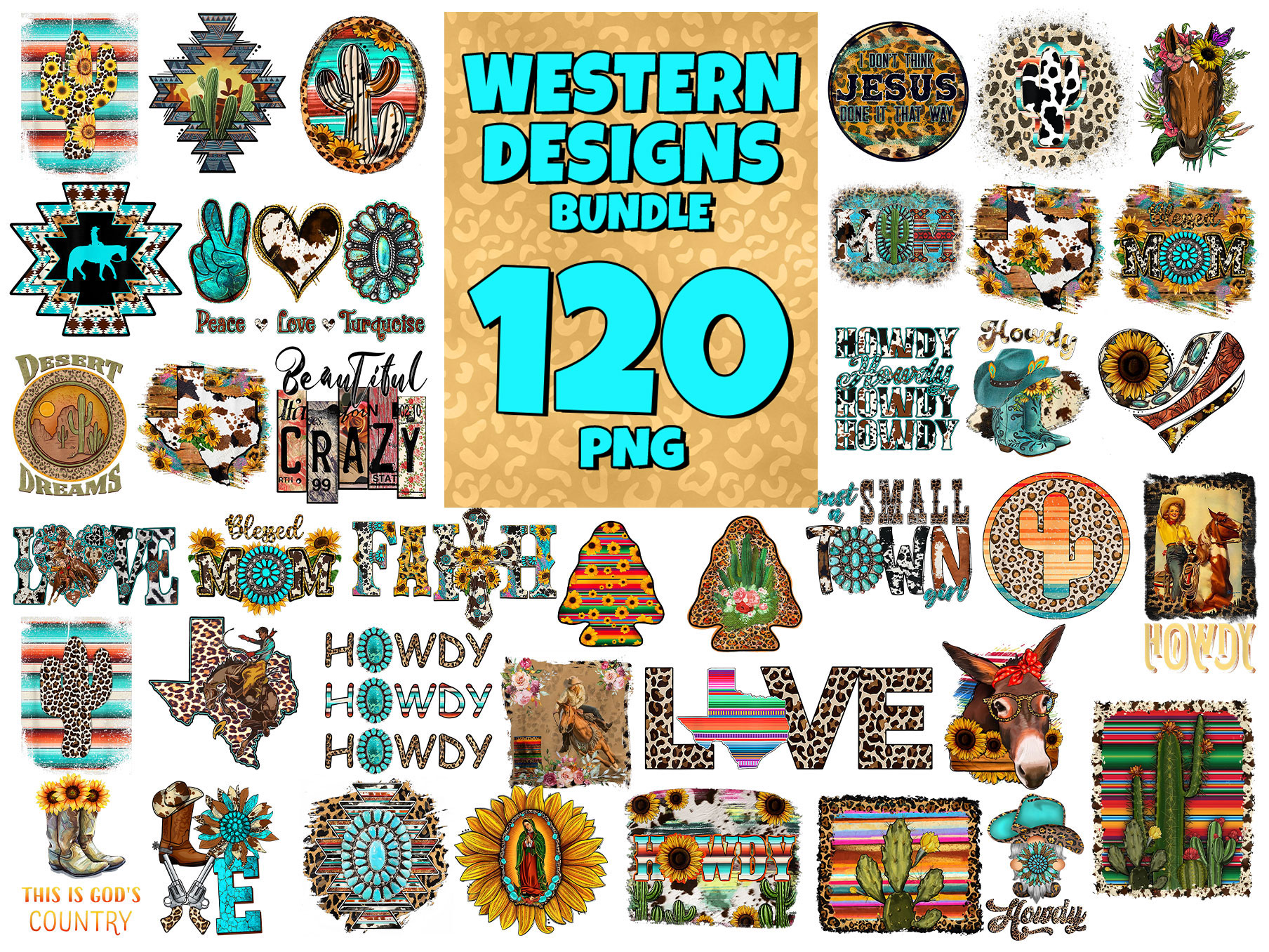 120 Files Western Designs Bundle Png, Trending Png, Howdy Pn | Inspire ...