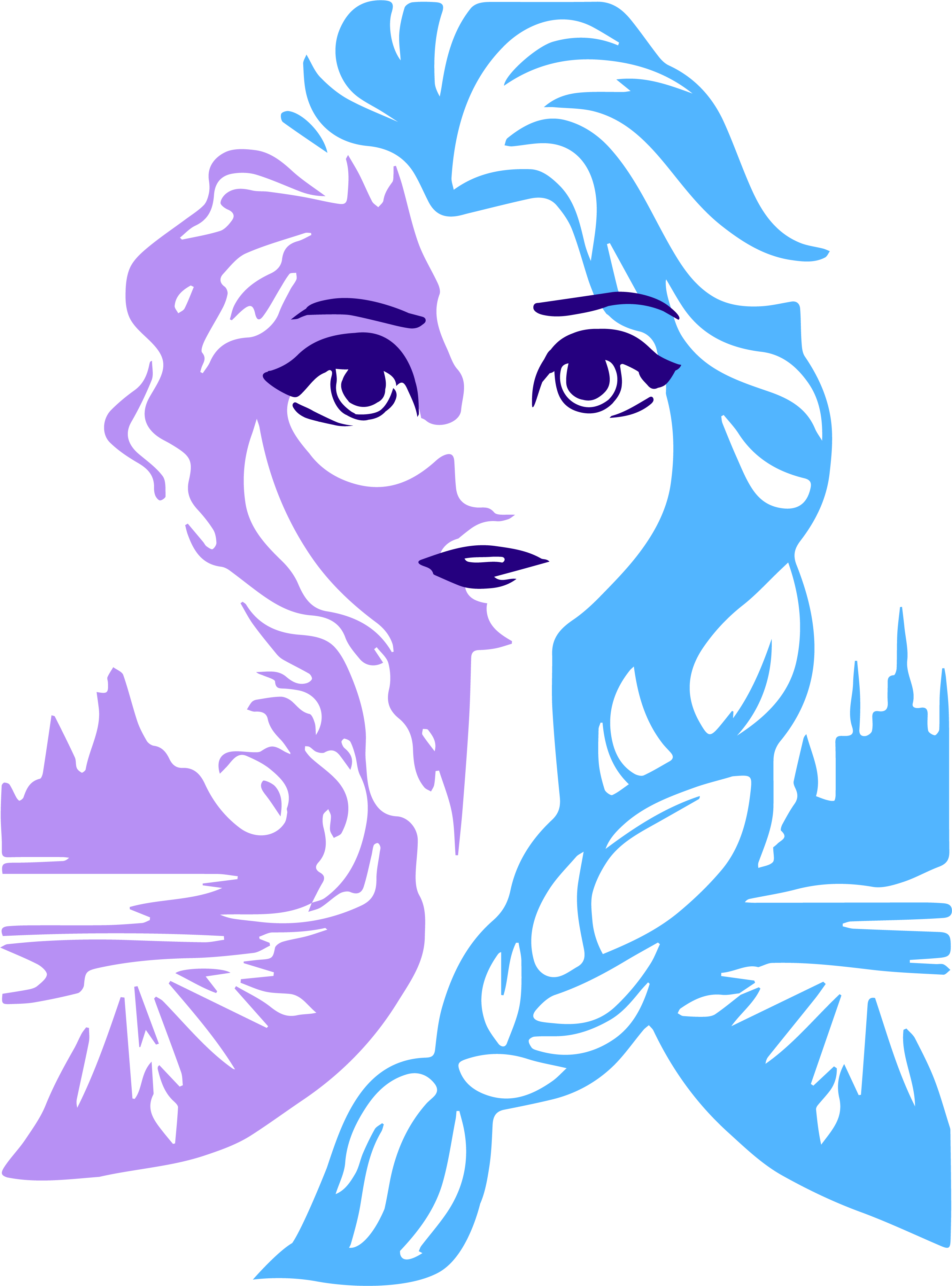 Frozen Outline, Frozen svg Bundle, Frozen Clipart, Frozen Si | Inspire ...